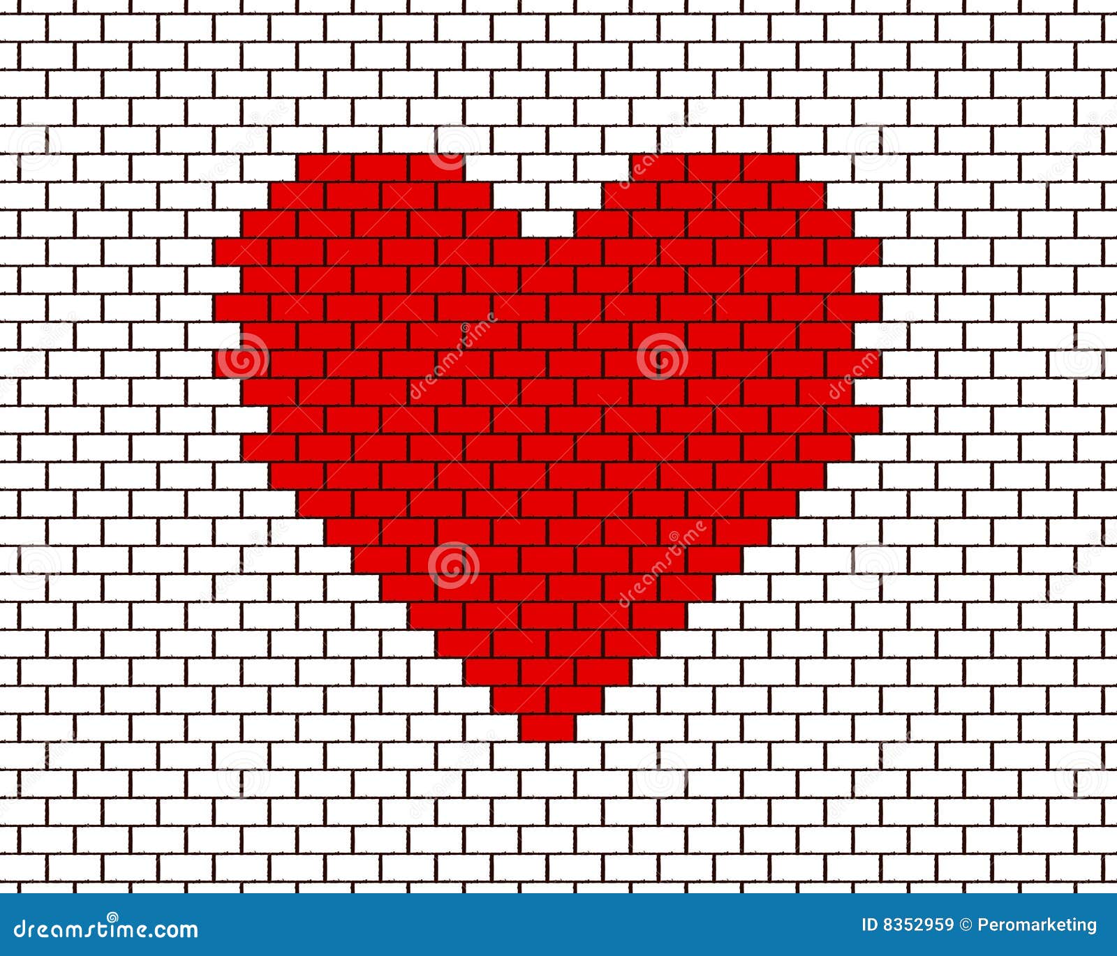 Heart on Wall stock illustration. Illustration of graphic - 8352959