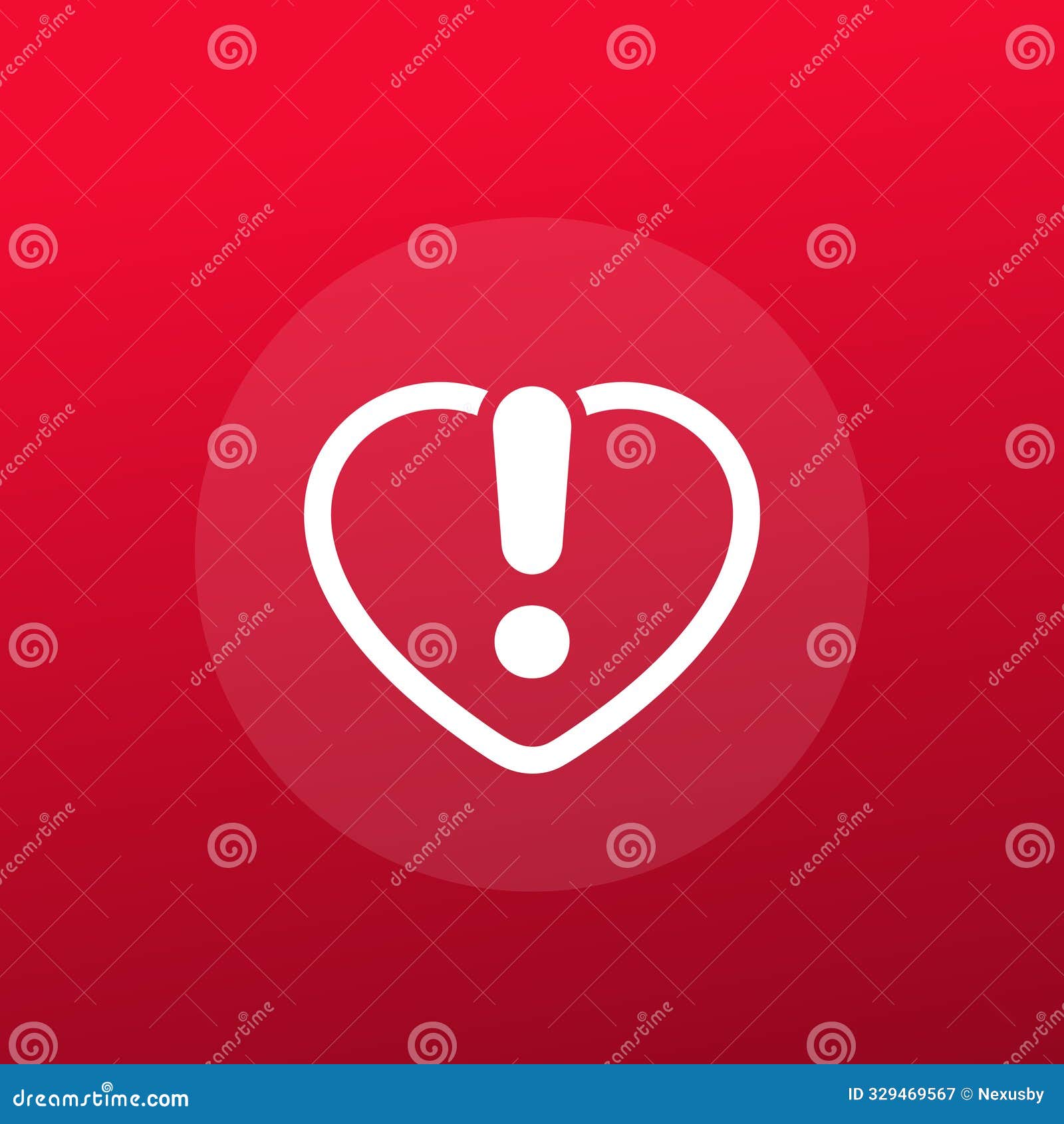 Heart Warning Icon, Vector Pictogram Stock Vector - Illustration of ...