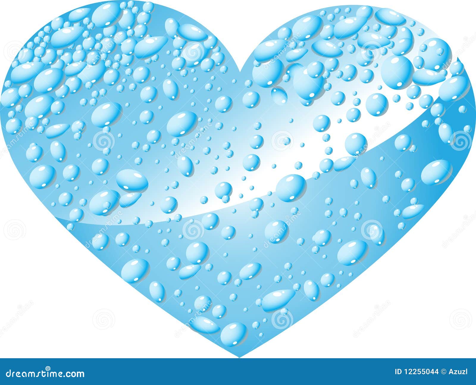 Heart from water drops stock vector. Illustration of expression - 12255044