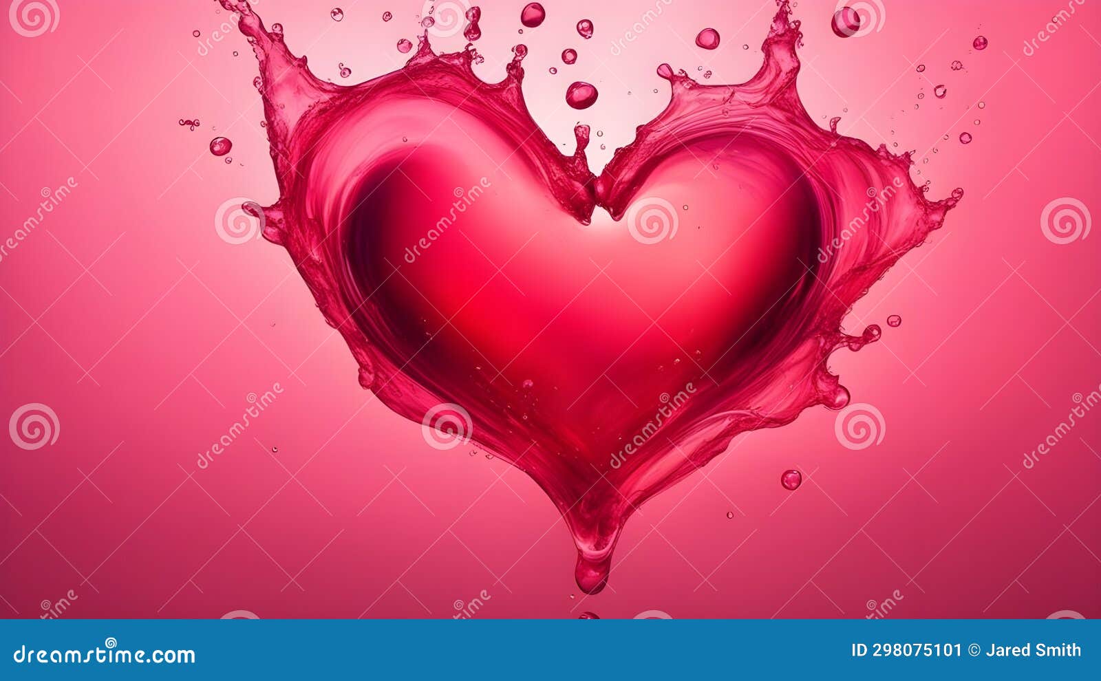 Heart with Water Drops a Splash of Water in the Shape of a Heart ...