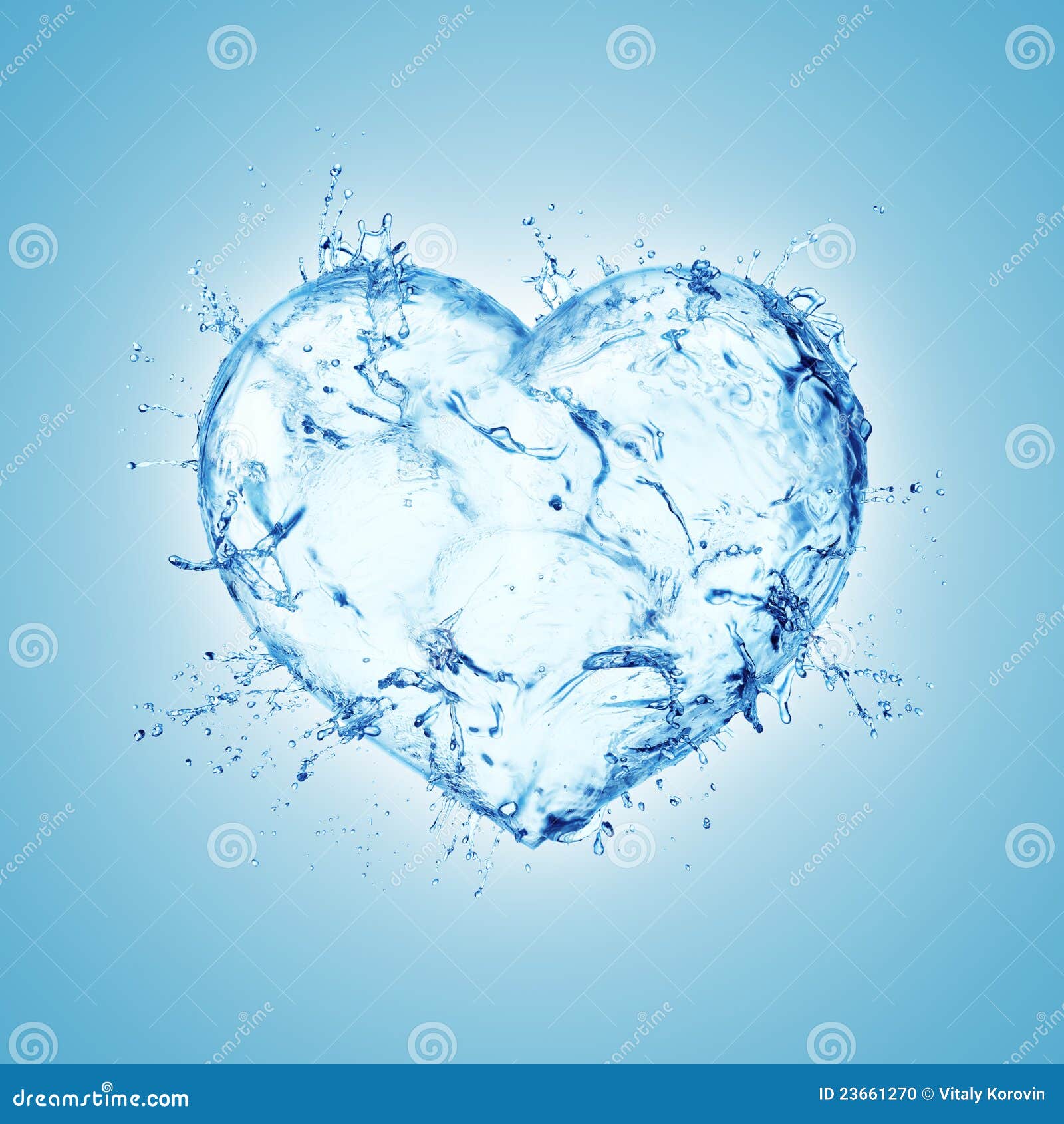 Heart from water splash stock photo. Image of card, freshness - 23661270
