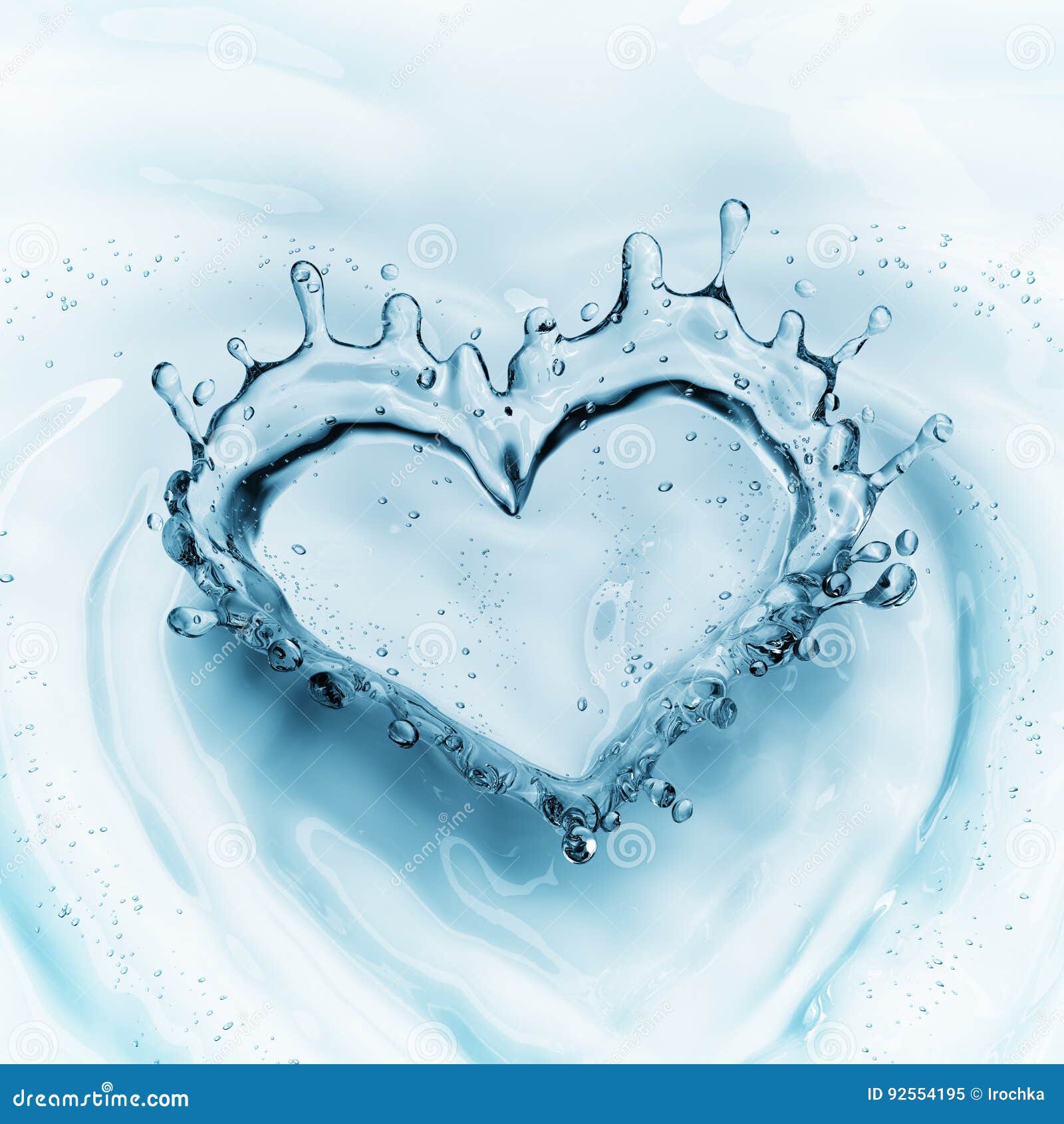 Heart From Water Splash With Bubbles On Blue Water Background Stock ... Heart From Water Splash With Bubbles On Blue Water Background Stock ...