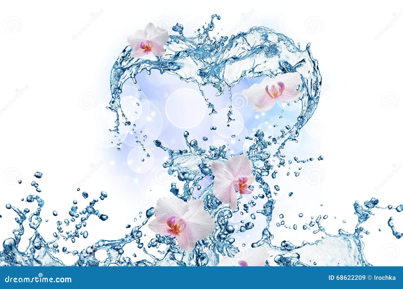 Heart from Water Splash with Bubbles Stock Image - Image of merry ...