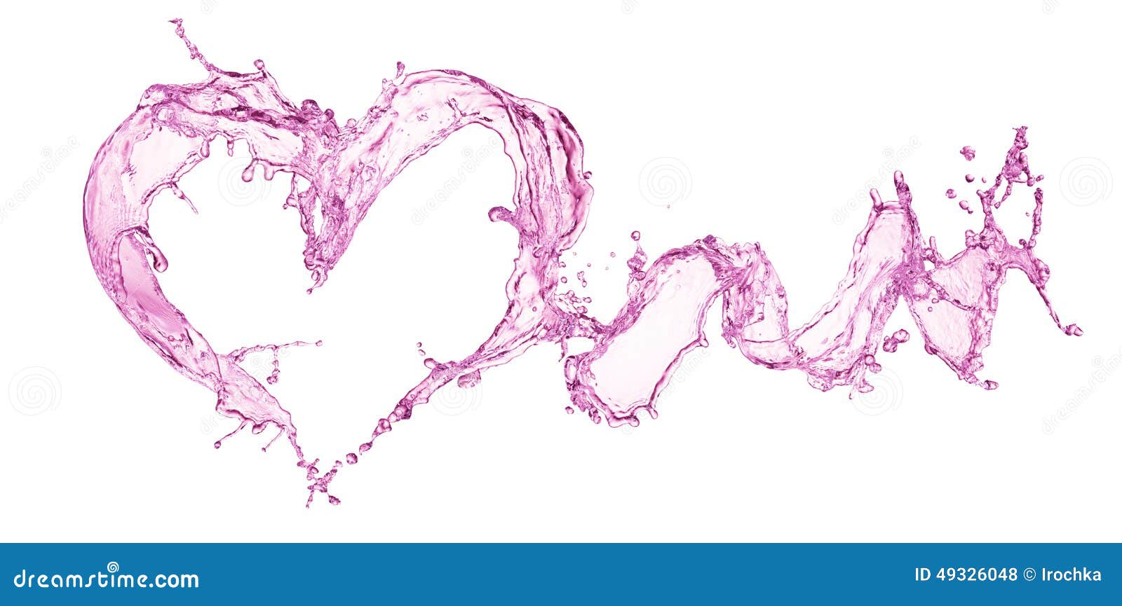 Heart from Water Splash with Bubbles Stock Illustration - Illustration ...