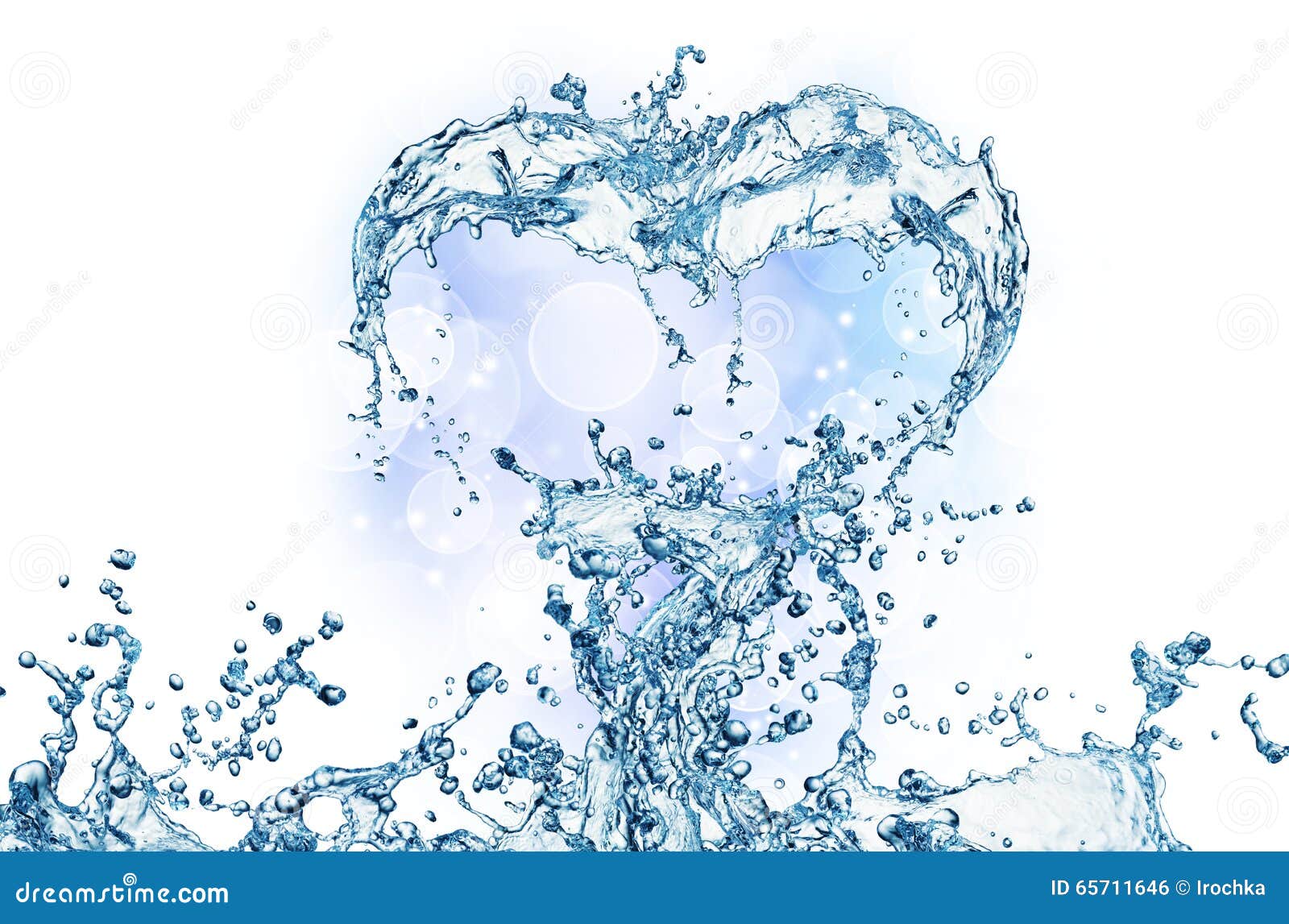 Heart from Water Splash with Bubbles Stock Photo - Image of love ...