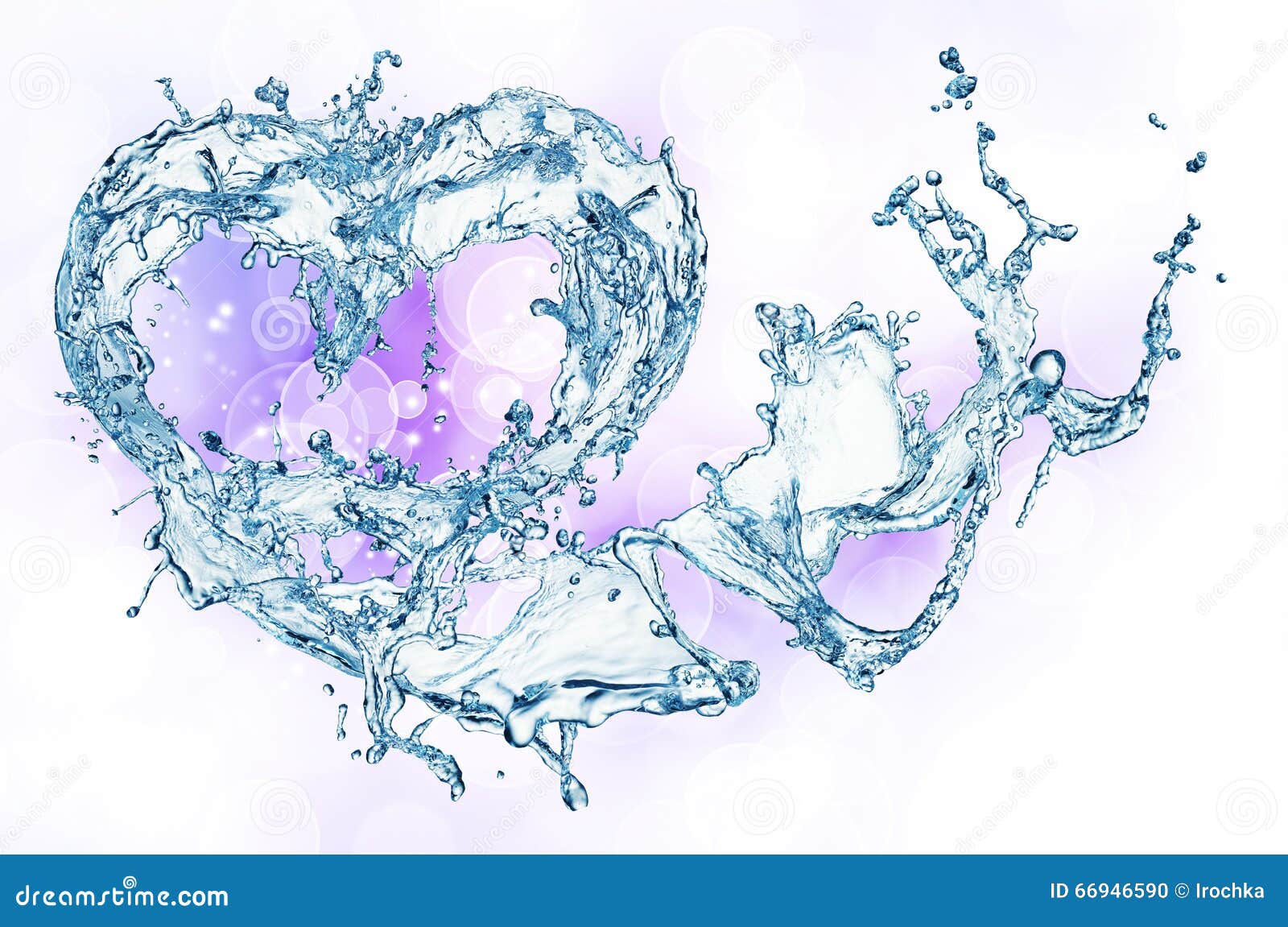 Heart from Water Splash with Bubbles Stock Photo - Image of love ...