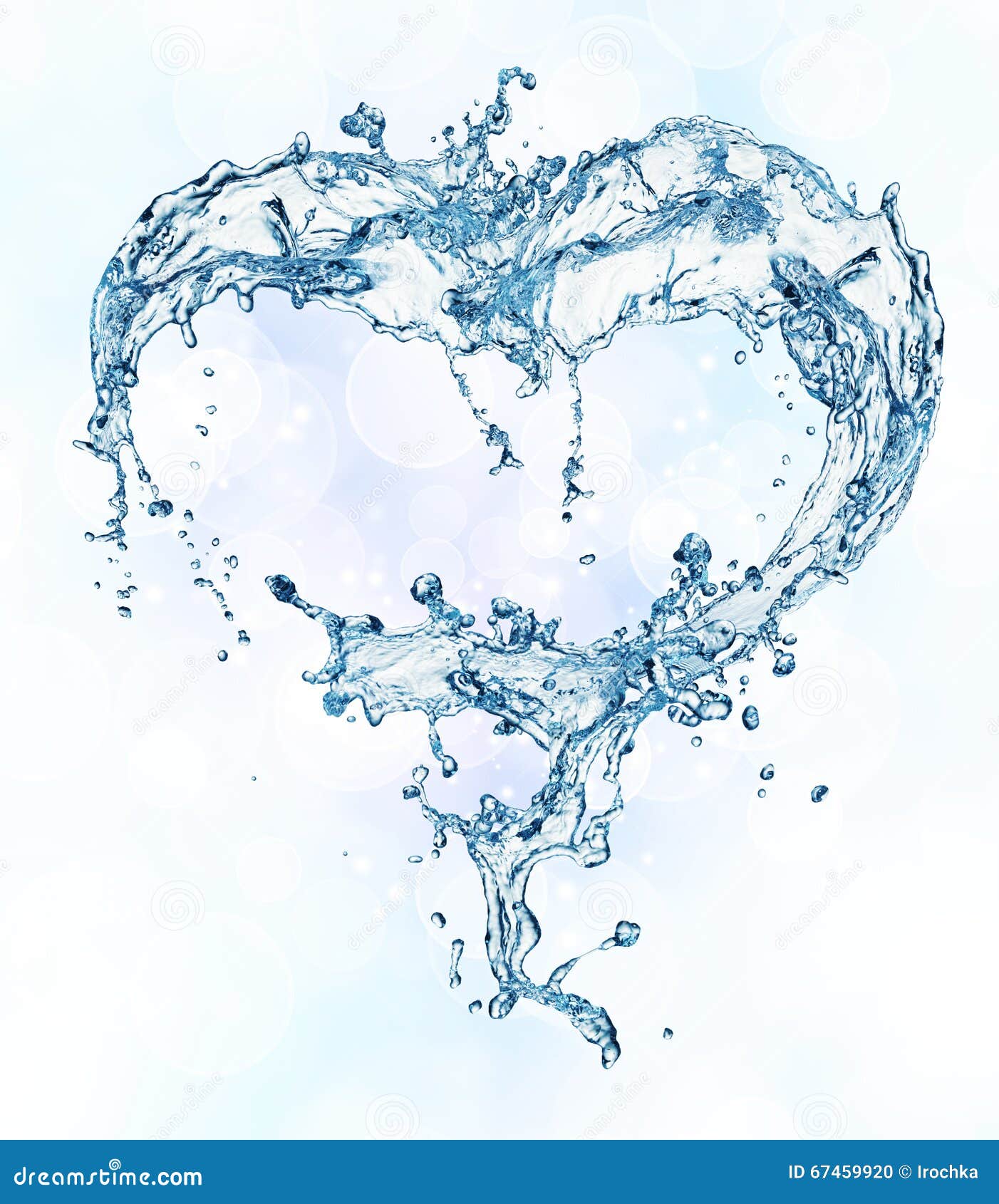 Heart from Water Splash with Bubbles Stock Photo - Image of blue, magic ...