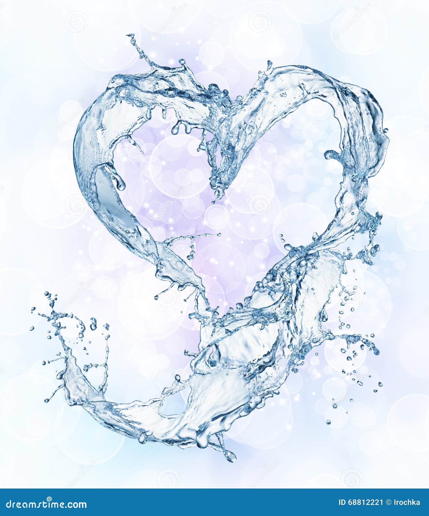 Heart from Water Splash with Bubbles Stock Image - Image of splash ...