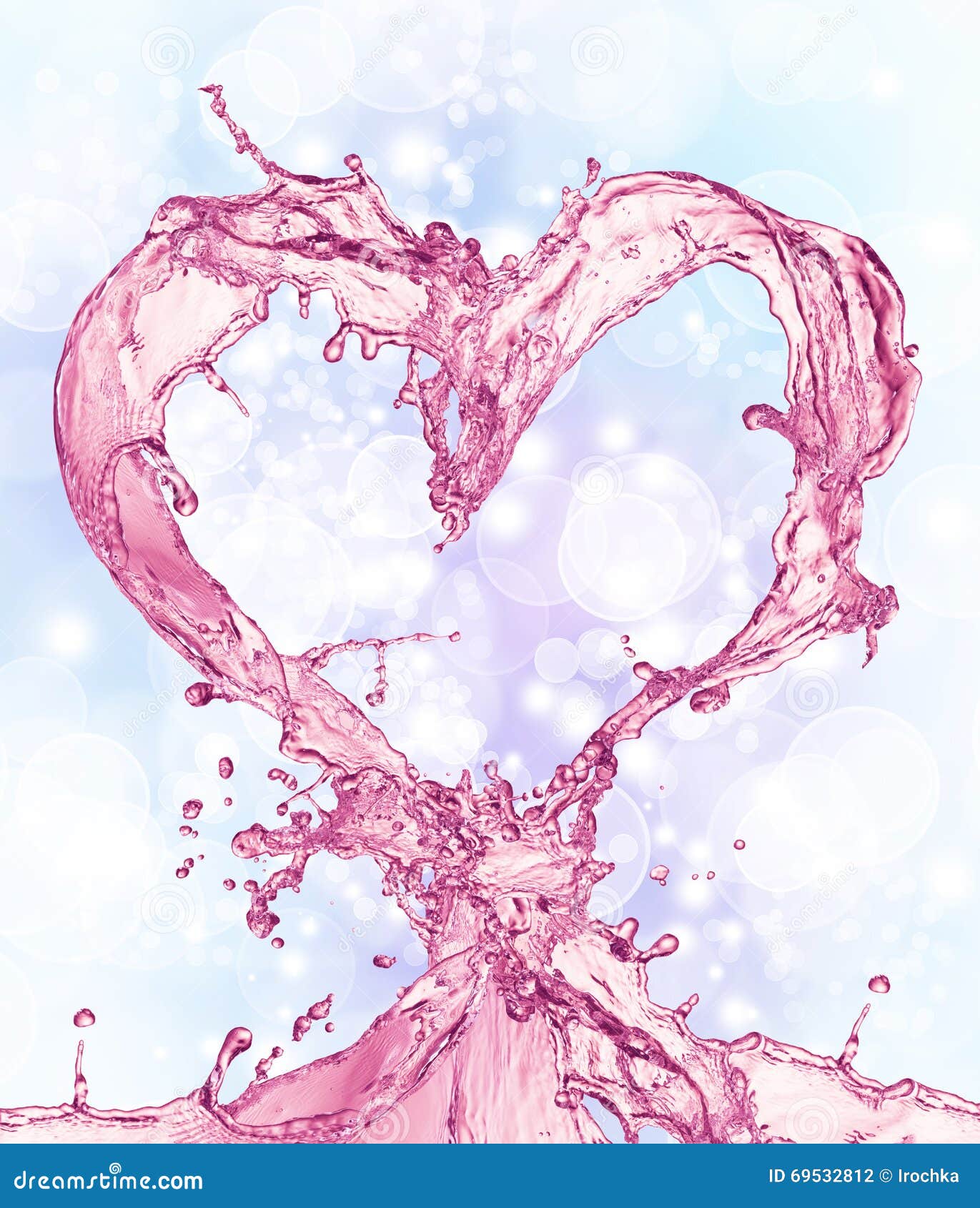 Heart from Water Splash with Bubbles Stock Photo - Image of fresh ...