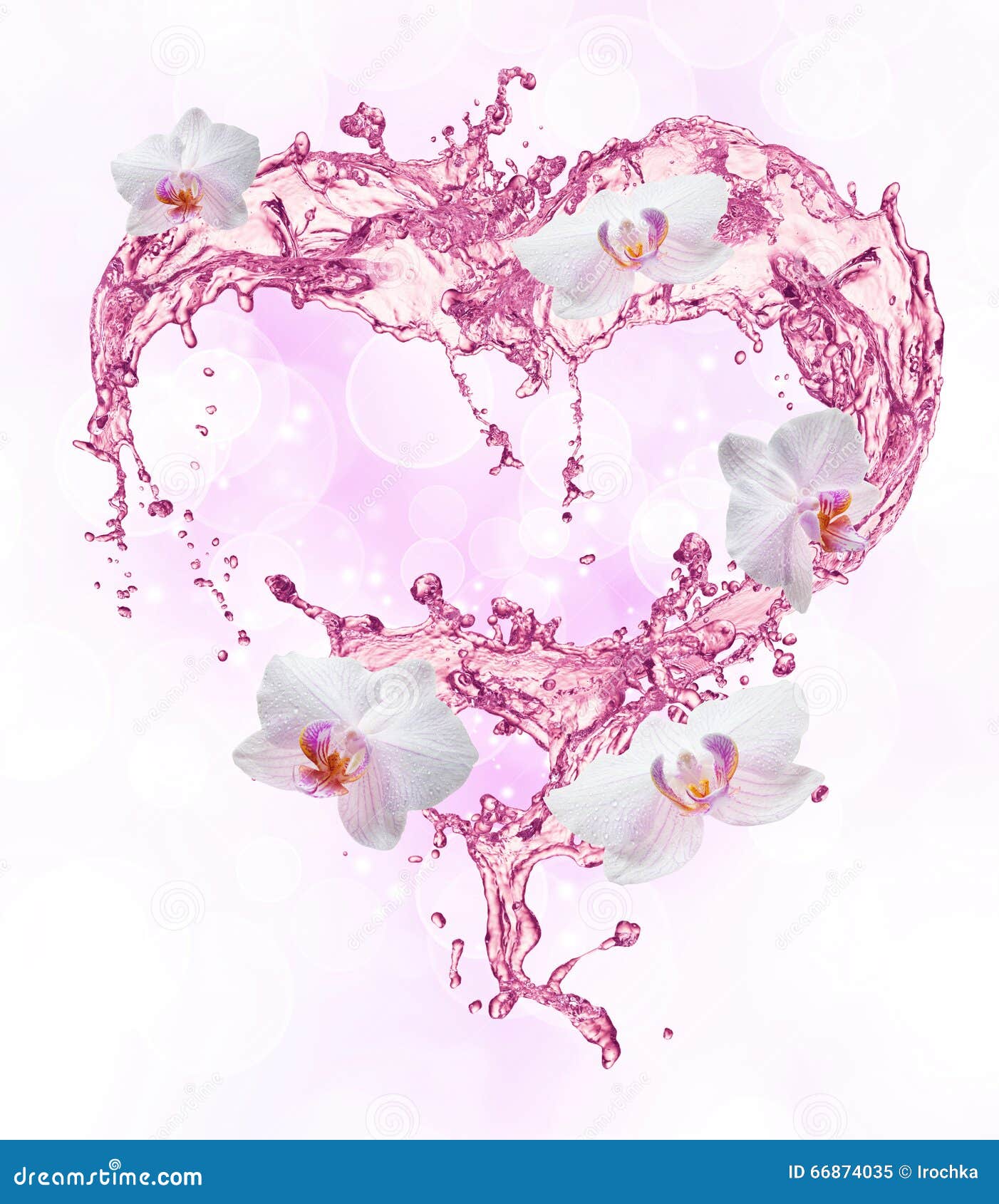 Heart from Water Splash with Bubbles Stock Image - Image of clear ...