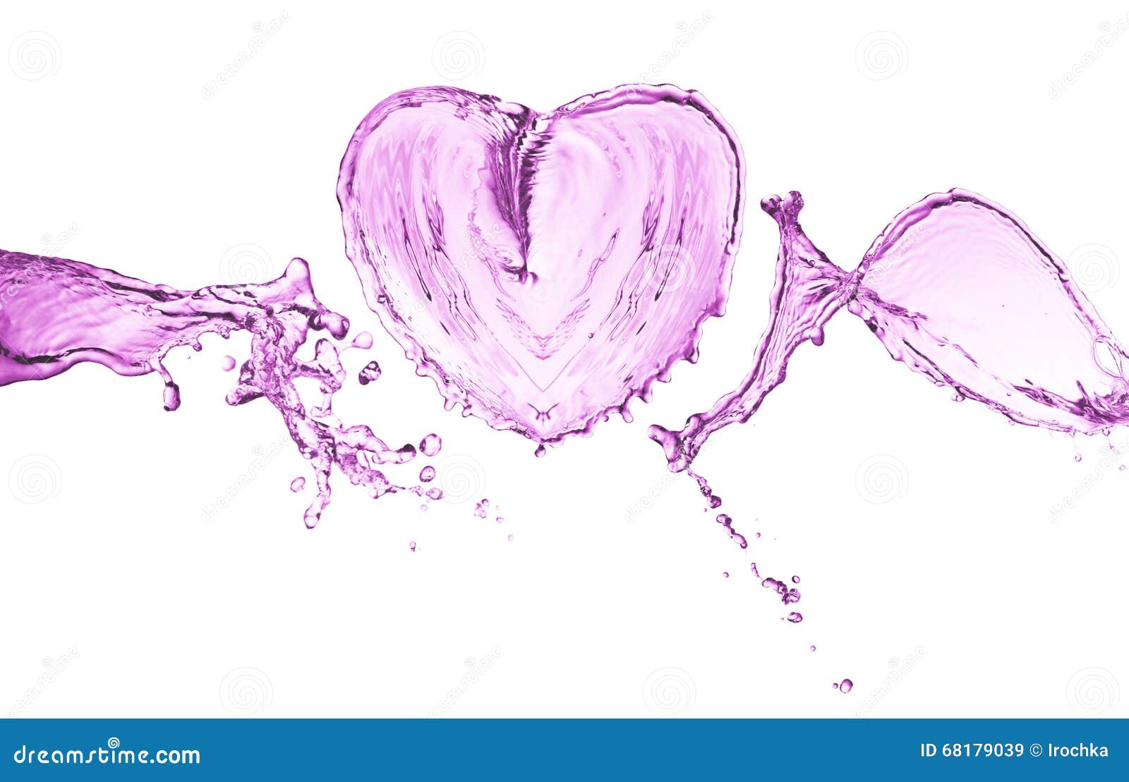 Heart from Water Splash with Bubbles Stock Image - Image of splash ...