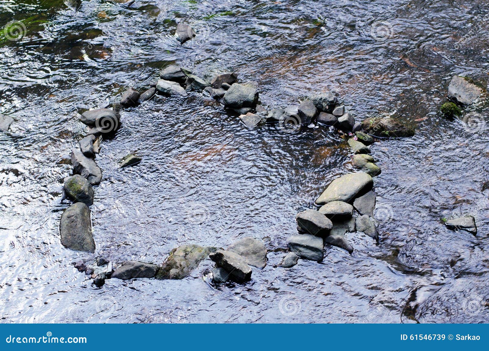 Heart in the water stock image. Image of water, river - 61546739