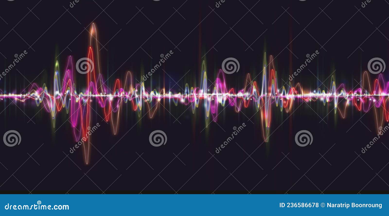 Heart Wave Line Equalizer Pulse Abstract Background 3d Illustration ...