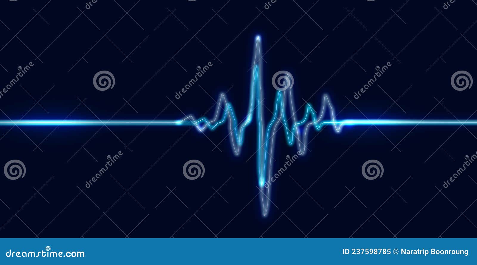 Heart Wave Line Equalizer Pulse Abstract Background 3d Illustration ...