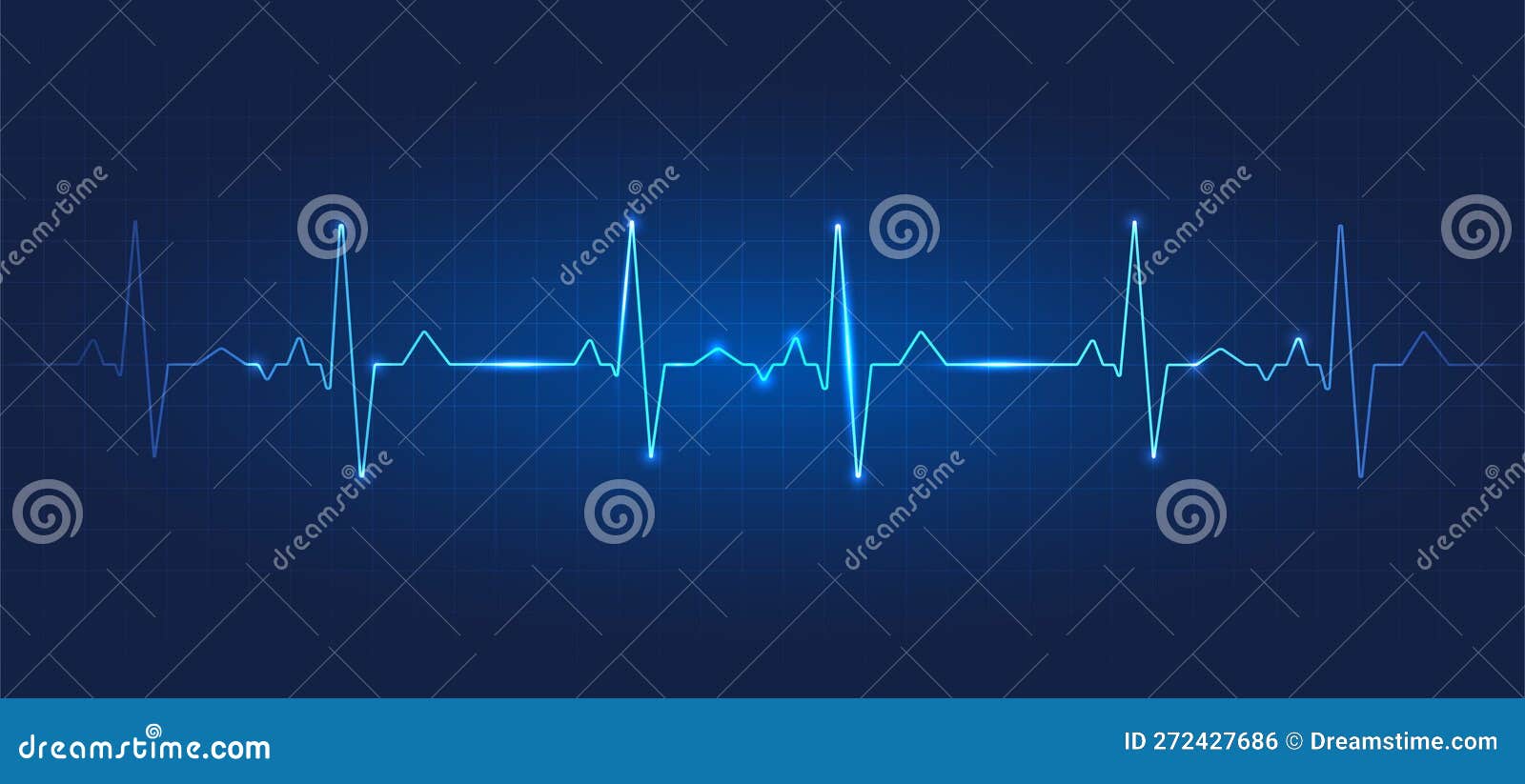 Heart Wave Technology Background Shows the Rhythm Stock Vector ...