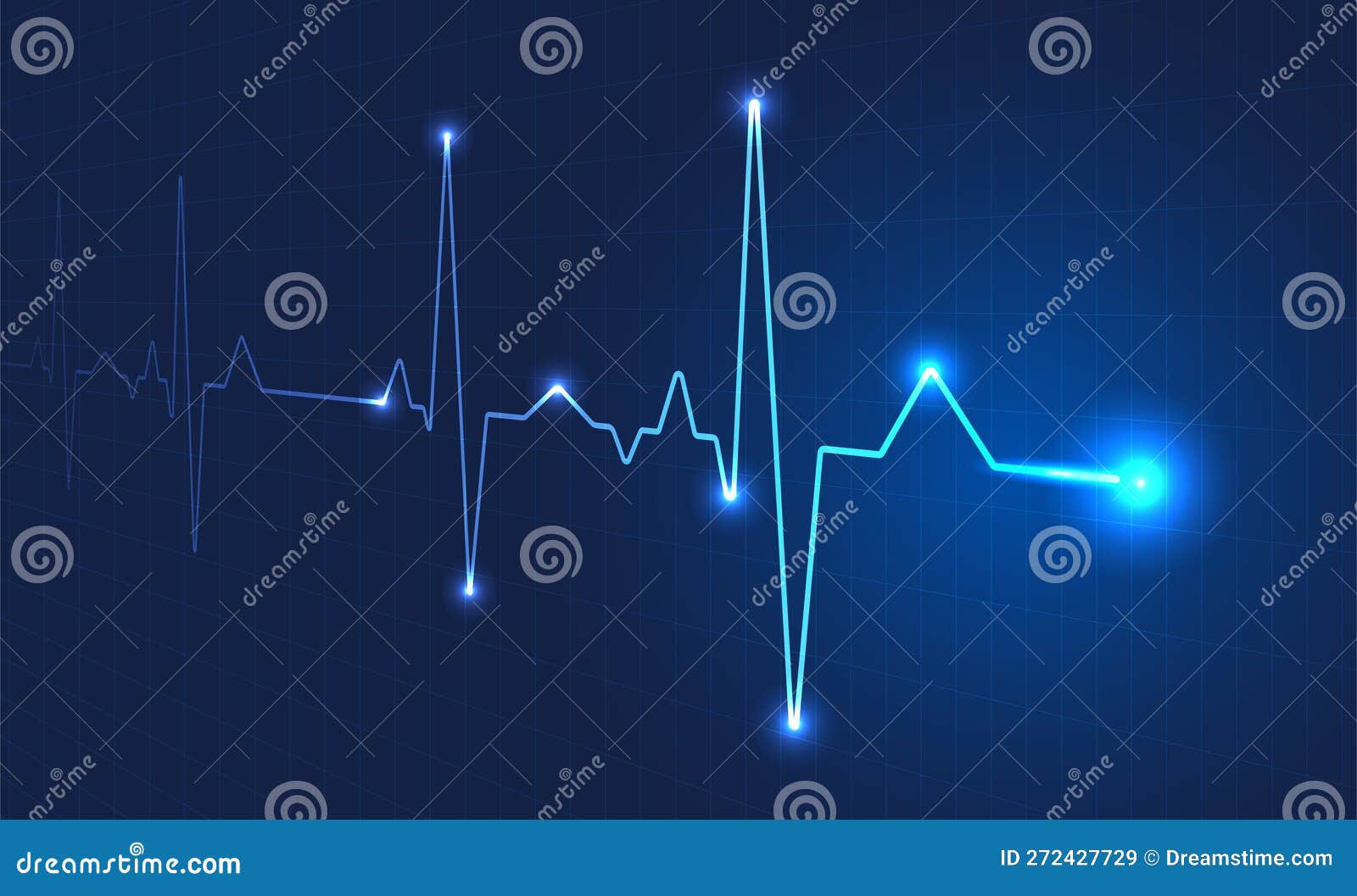 Heart Wave Technology Background Shows the Rhythm Stock Vector ...