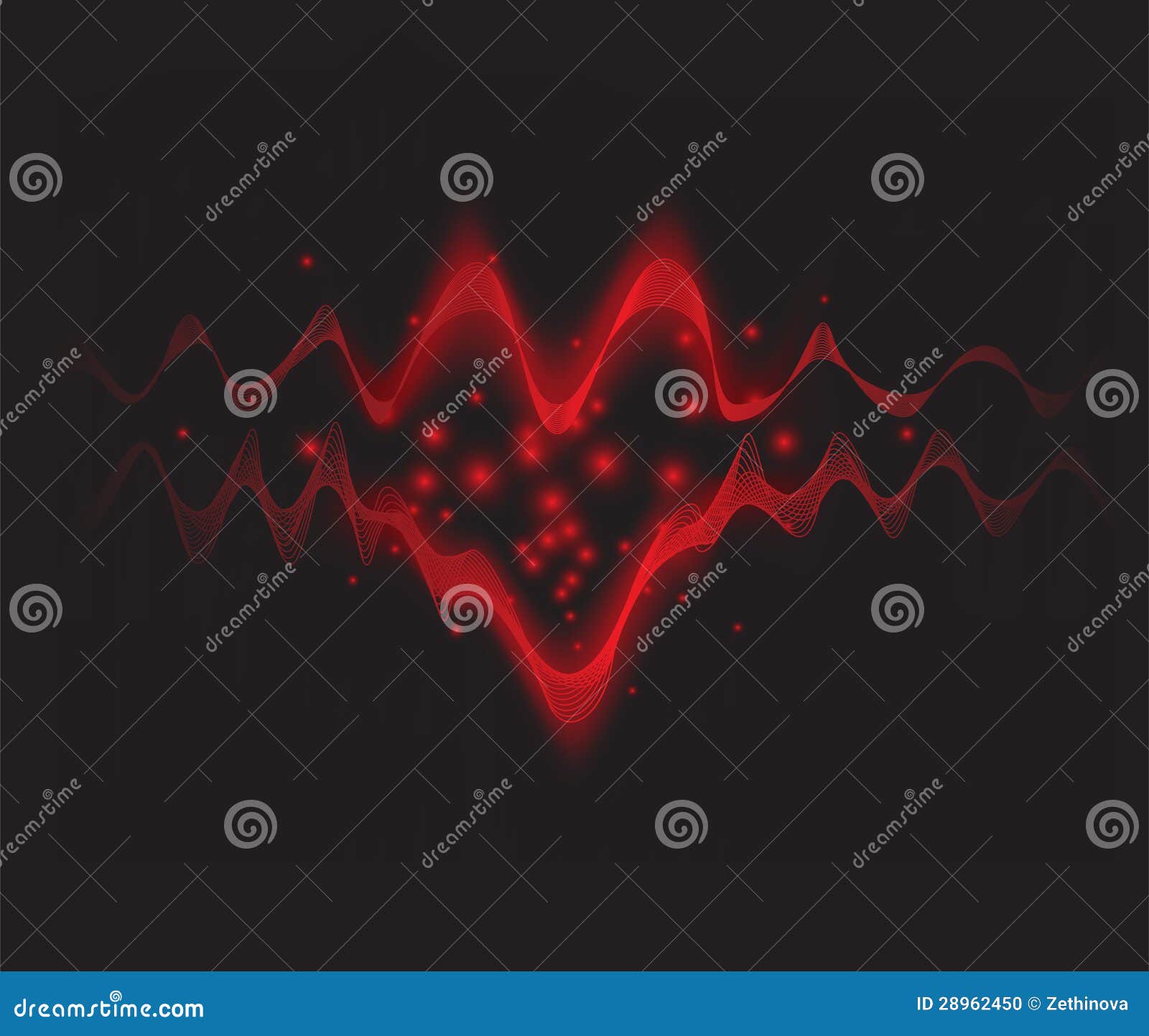Heart Waves stock vector. Illustration of february, gradient - 28962450