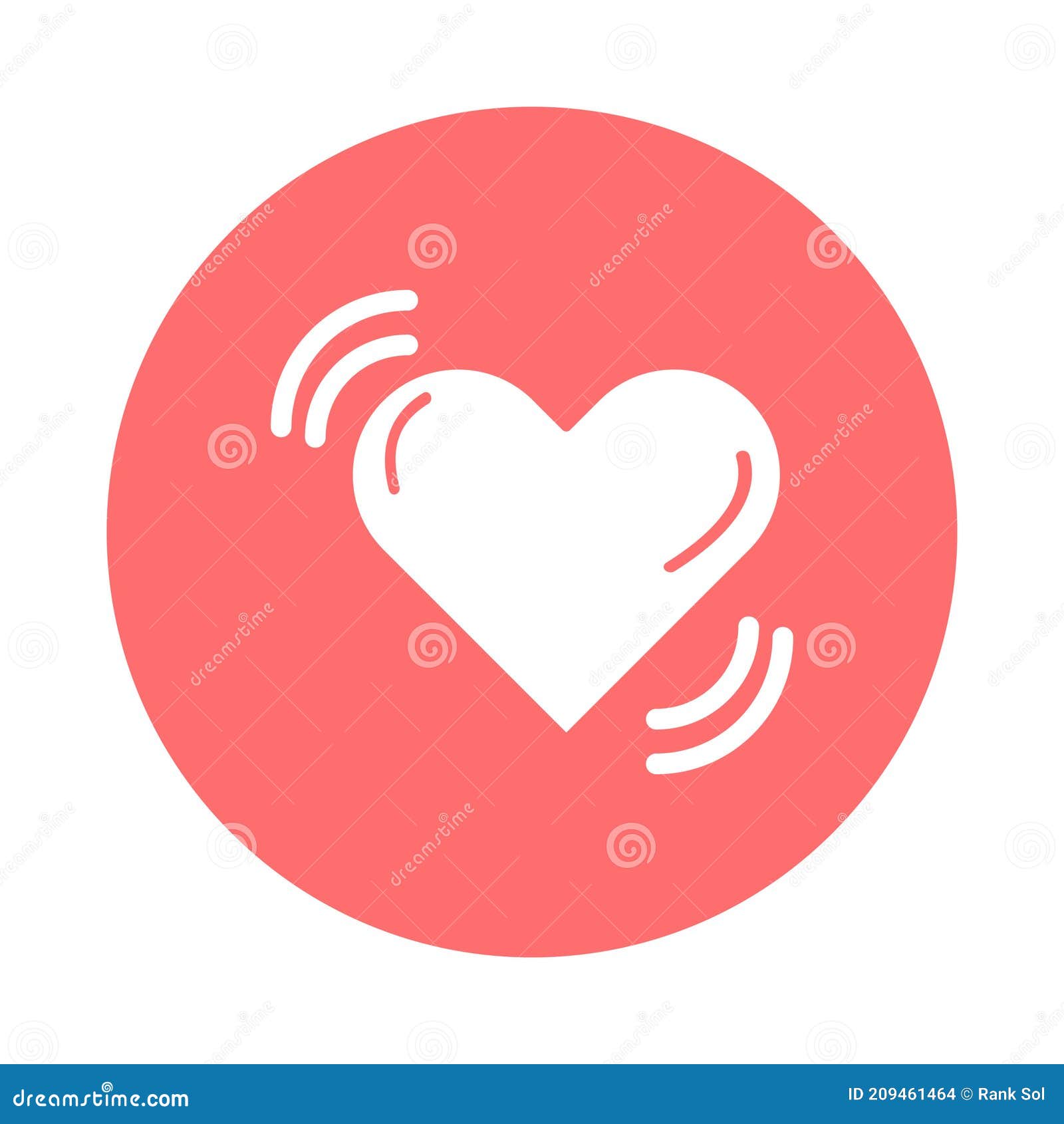 Heart Waves Isolated Vector Icon that Can Be Easily Modified or Edited ...