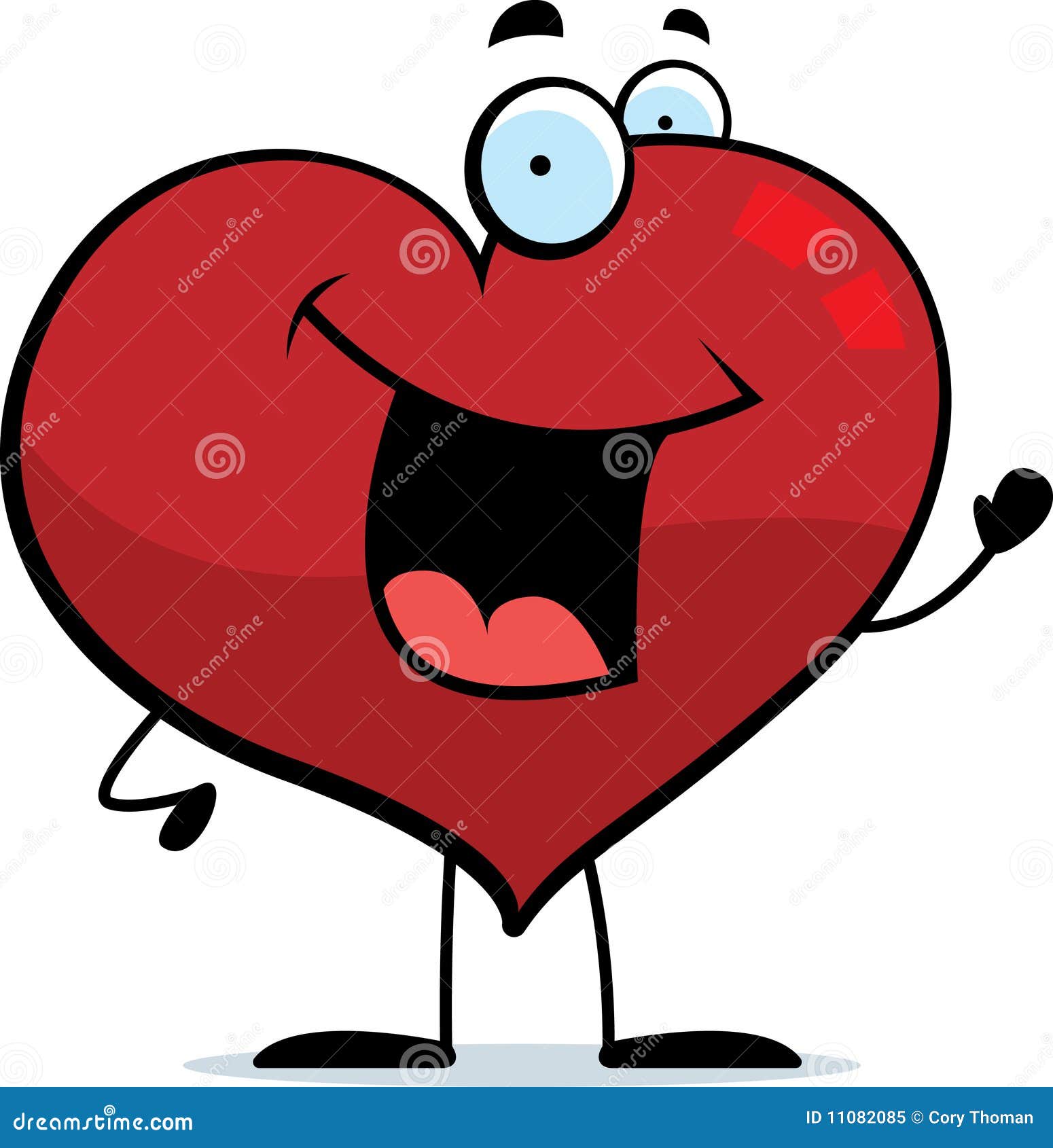 Heart Waving stock vector. Illustration of love, cartoon - 11082085