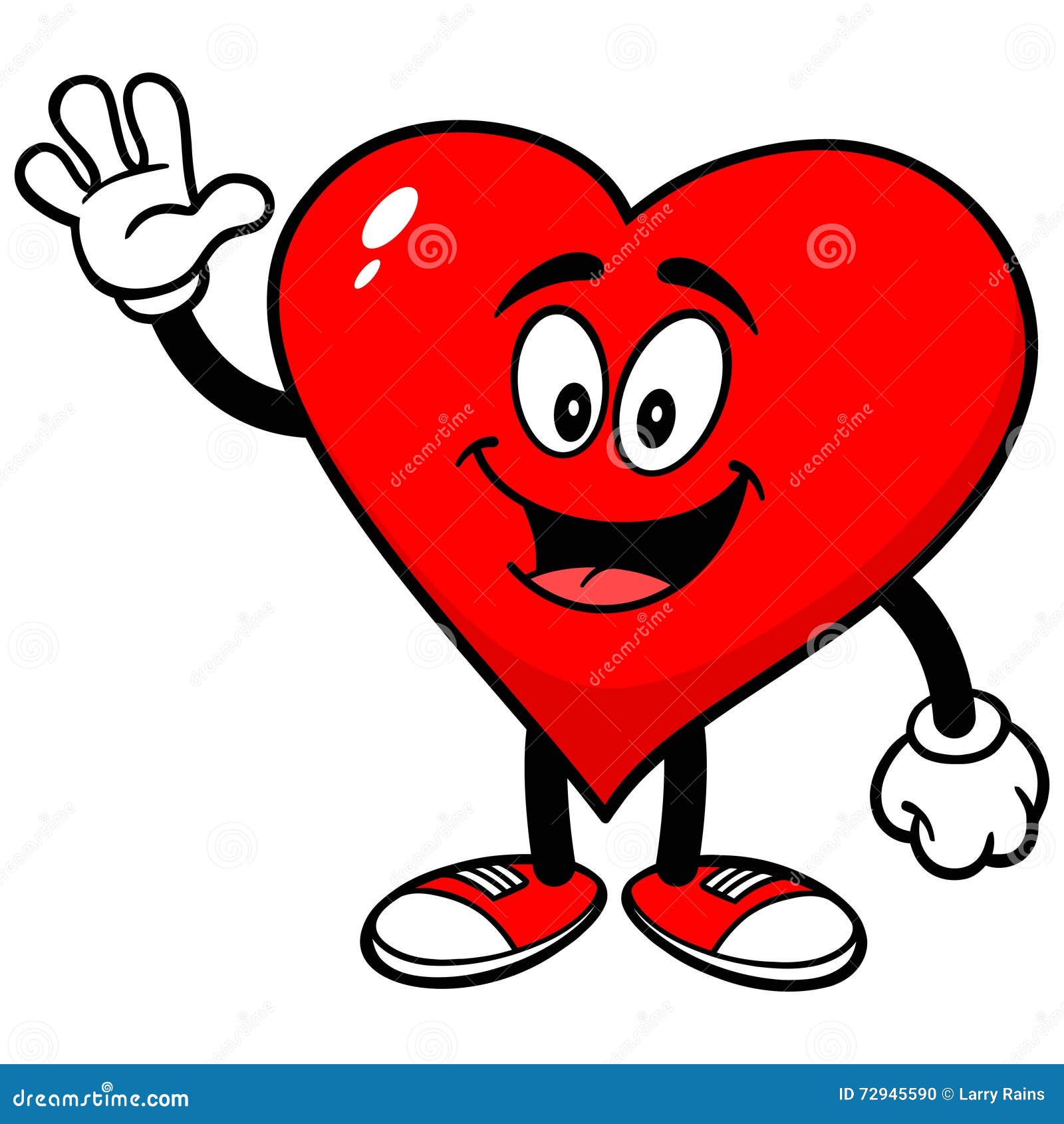 Heart Waving stock vector. Illustration of graphic, computer - 72945590