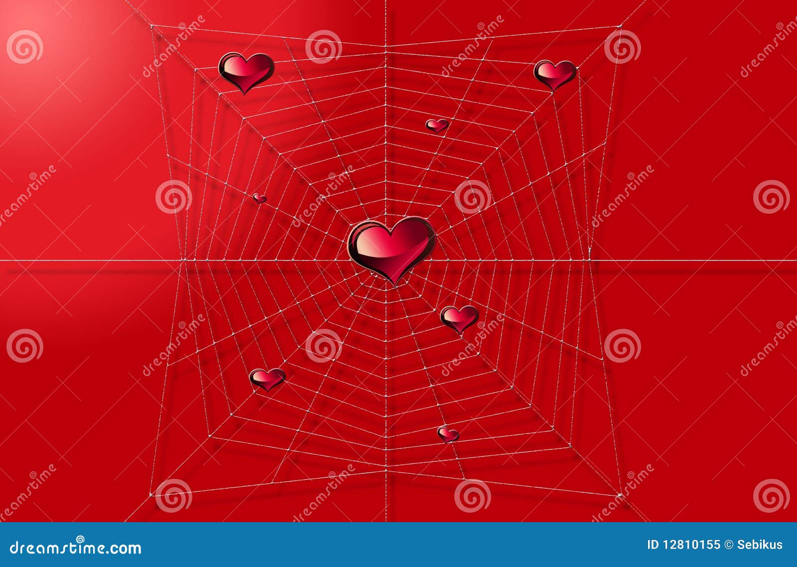 Heart and web stock illustration. Illustration of card - 12810155