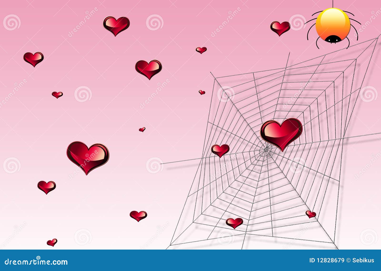 Heart and web stock illustration. Illustration of holiday - 12828679