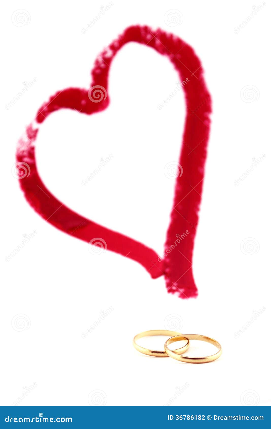 Heart and wedding rings stock photo. Image of passion - 36786182