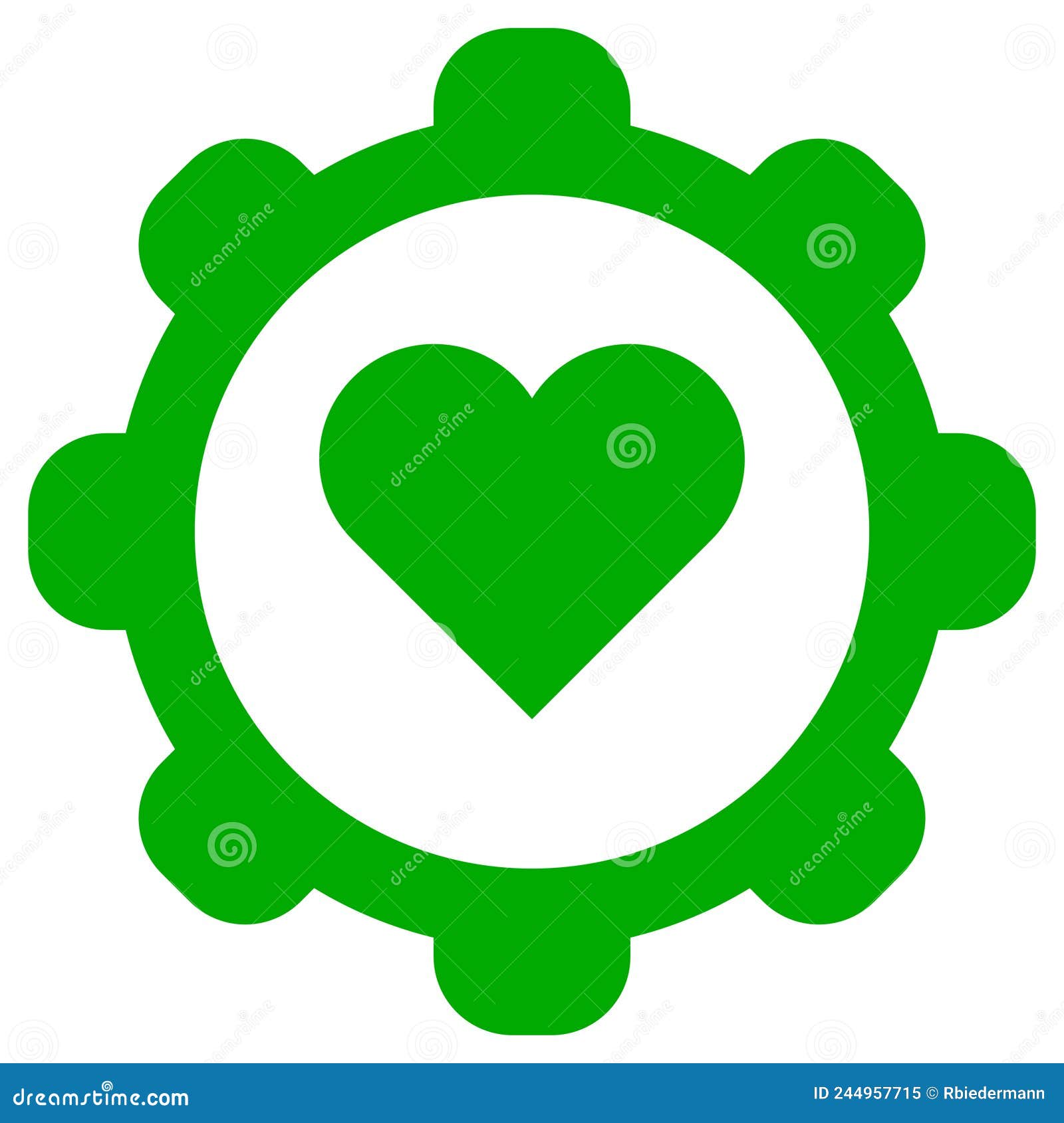 Heart and wheel stock vector. Illustration of industry - 244957715