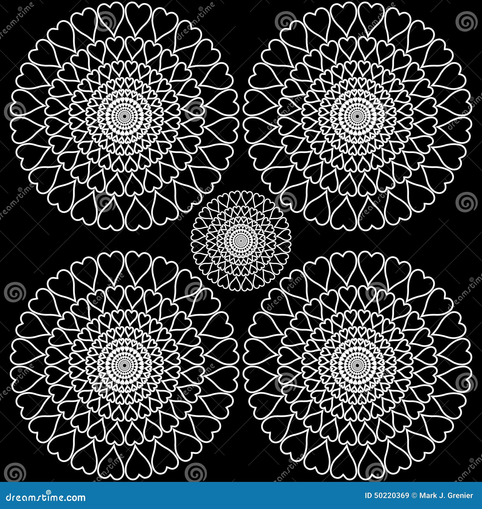 Heart Wheels Pattern stock vector. Illustration of design - 50220369