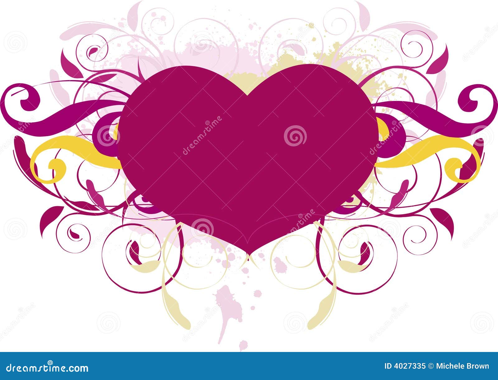 Heart Winding stock vector. Illustration of paint, ornate - 4027335