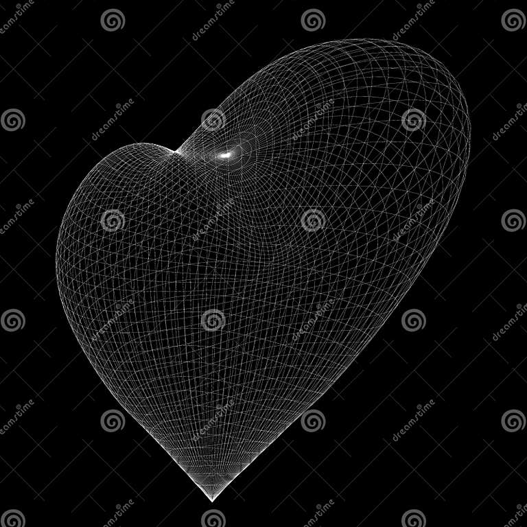 Heart wire frame stock illustration. Illustration of creativity - 69035109