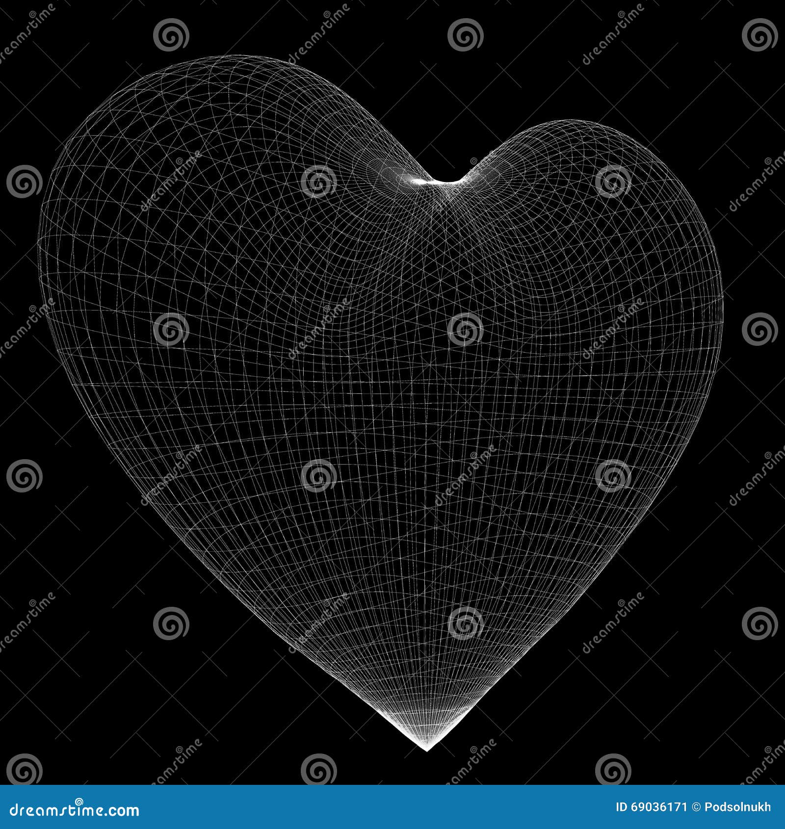 Heart wire frame stock illustration. Illustration of silhouette - 69036171