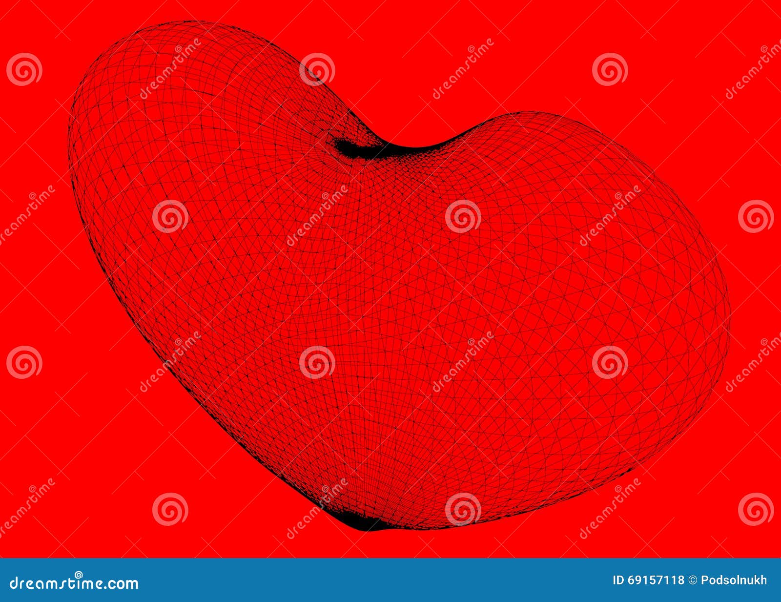 Heart wire frame stock illustration. Illustration of creativity - 69157118