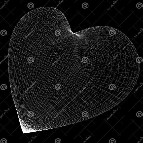 Heart wire frame stock illustration. Illustration of shape - 69336954