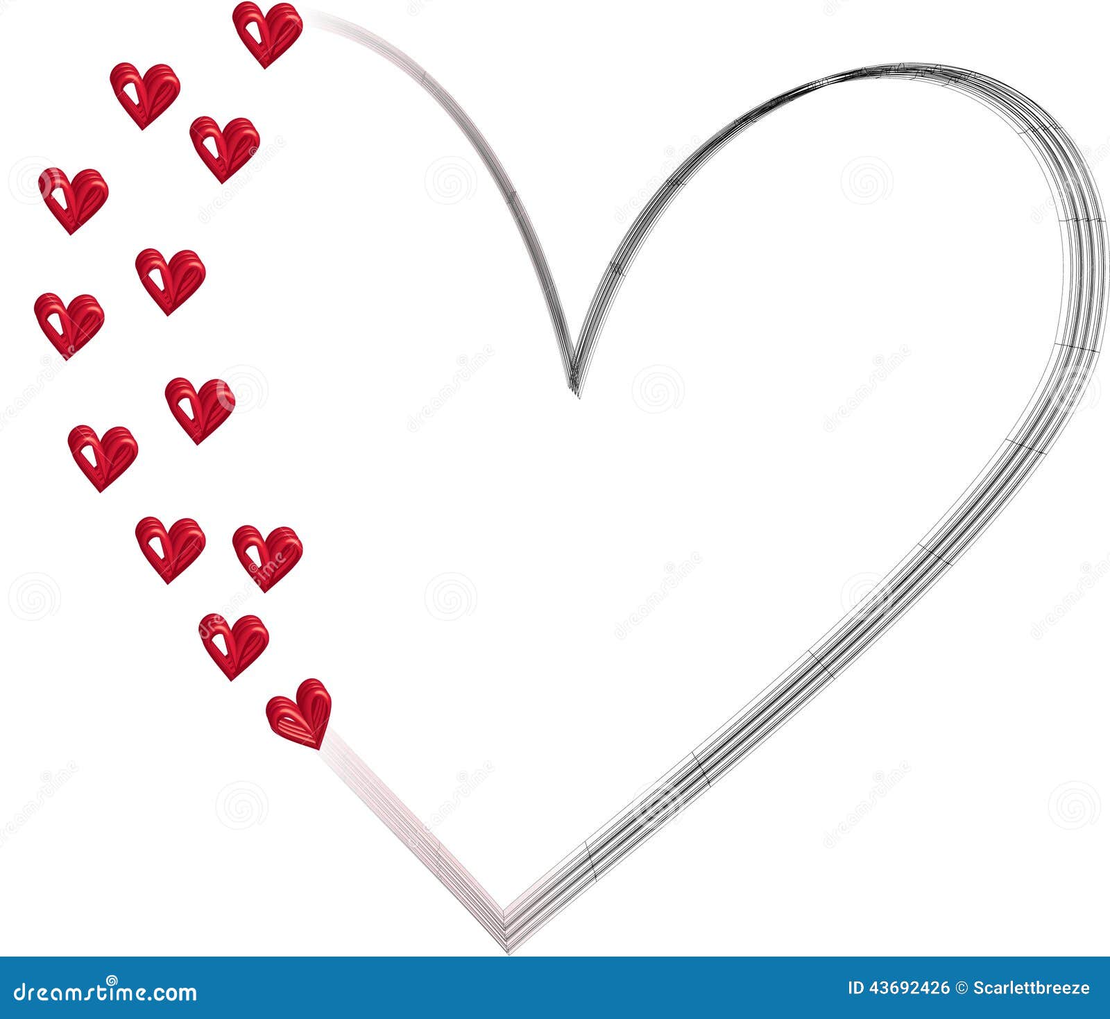 Heart Wireframe stock illustration. Illustration of wireframe - 43692426