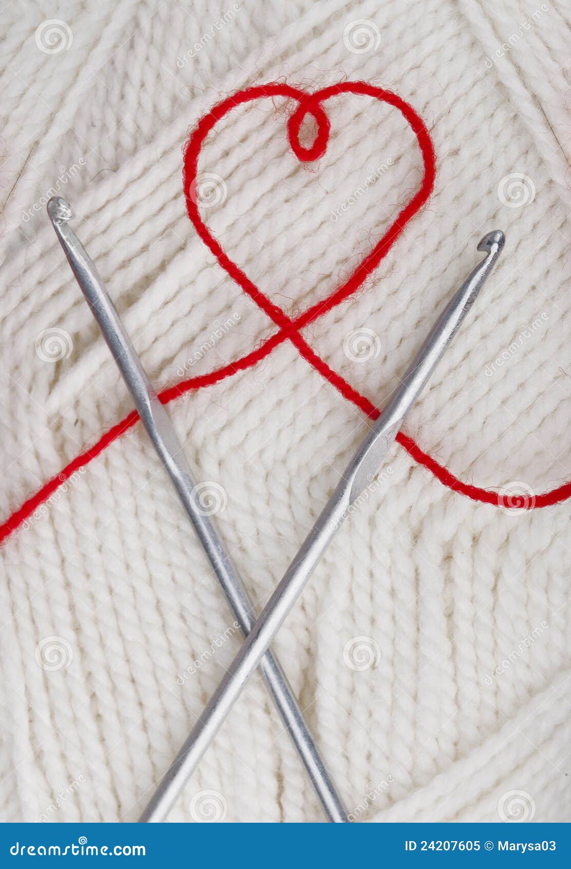 Heart from a woolen string stock image. Image of love - 24207605