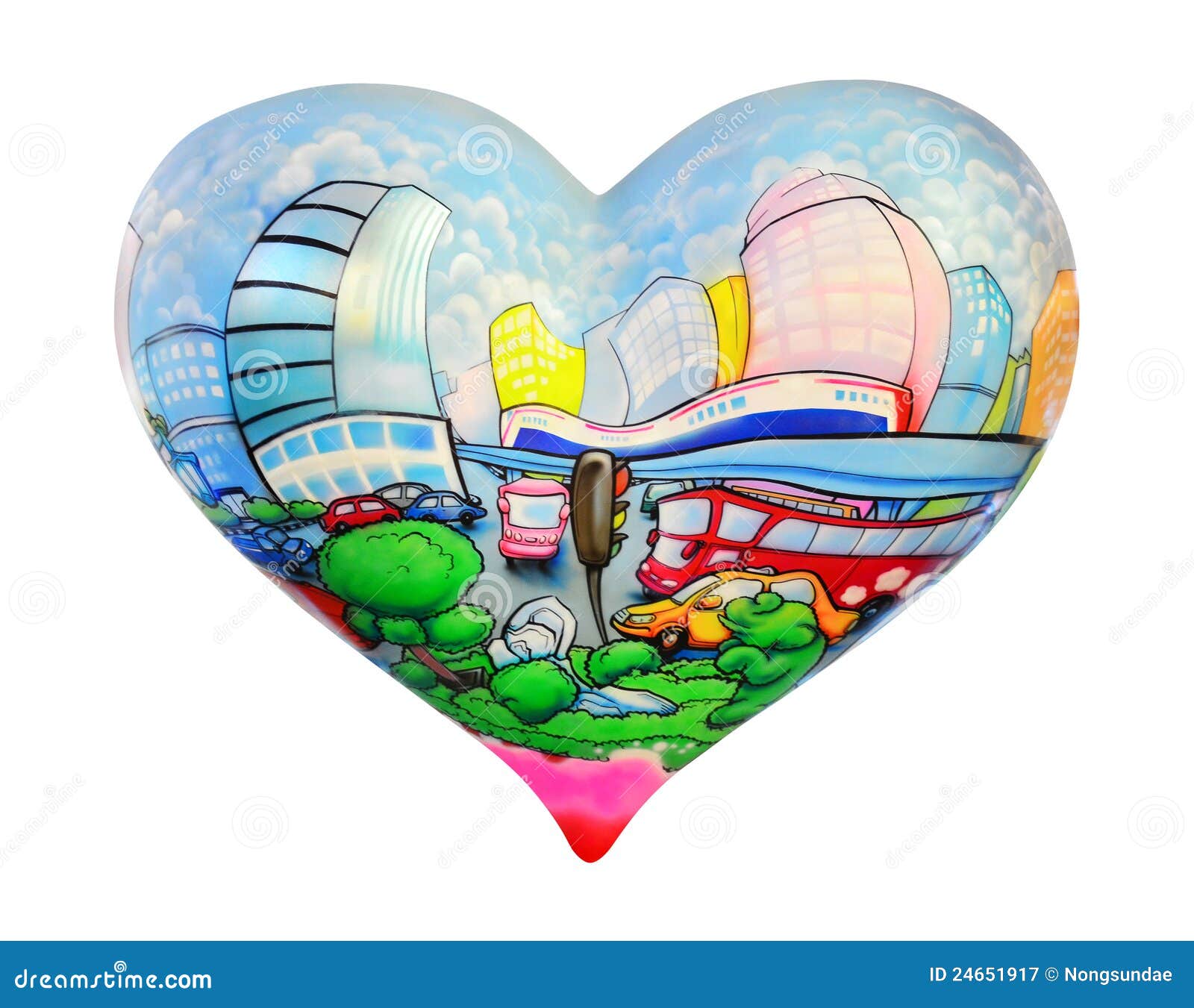 Heart World stock image. Image of road, blue, concept - 24651917