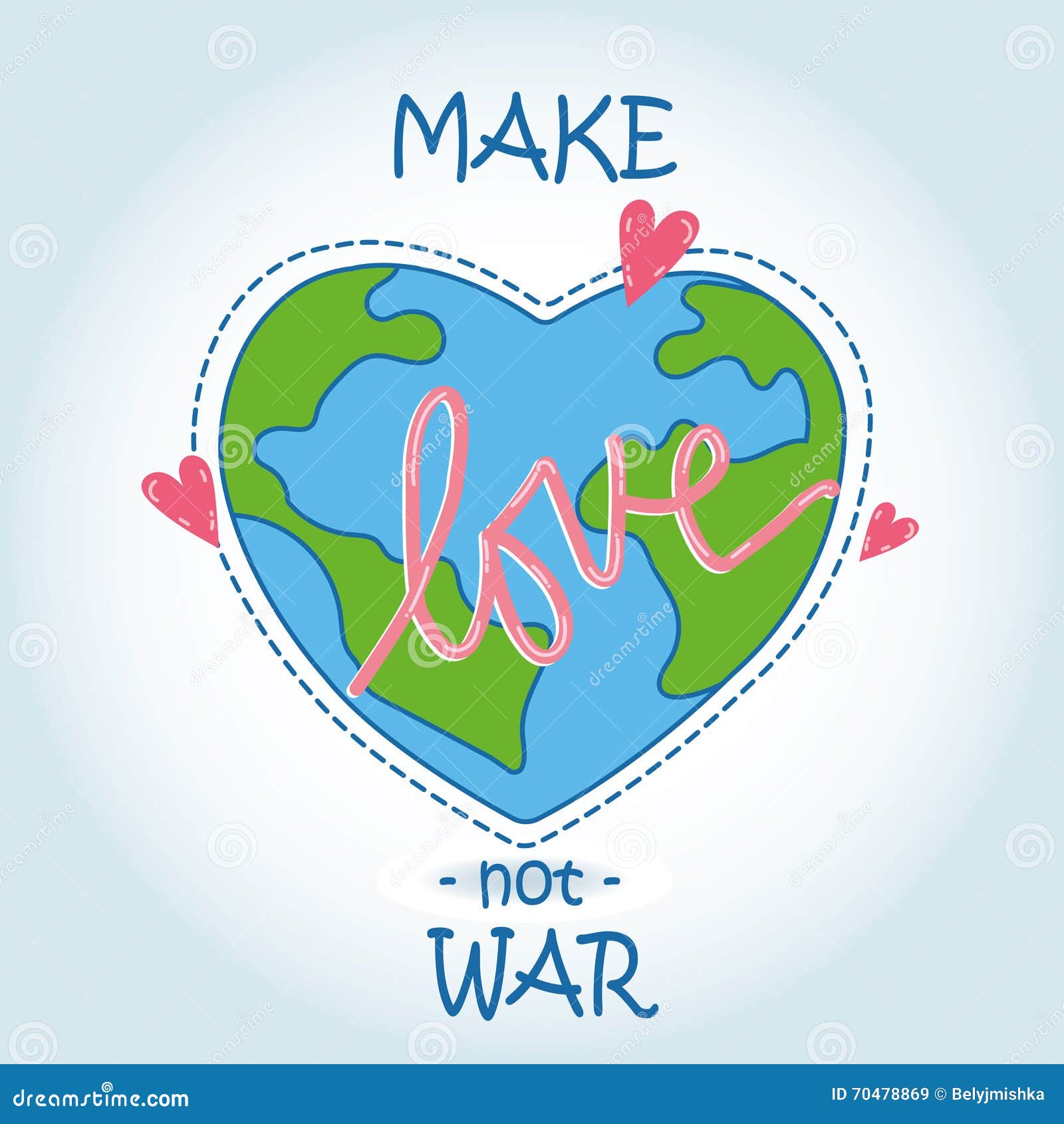 The Heart World - Love stock vector. Illustration of shape - 70478869