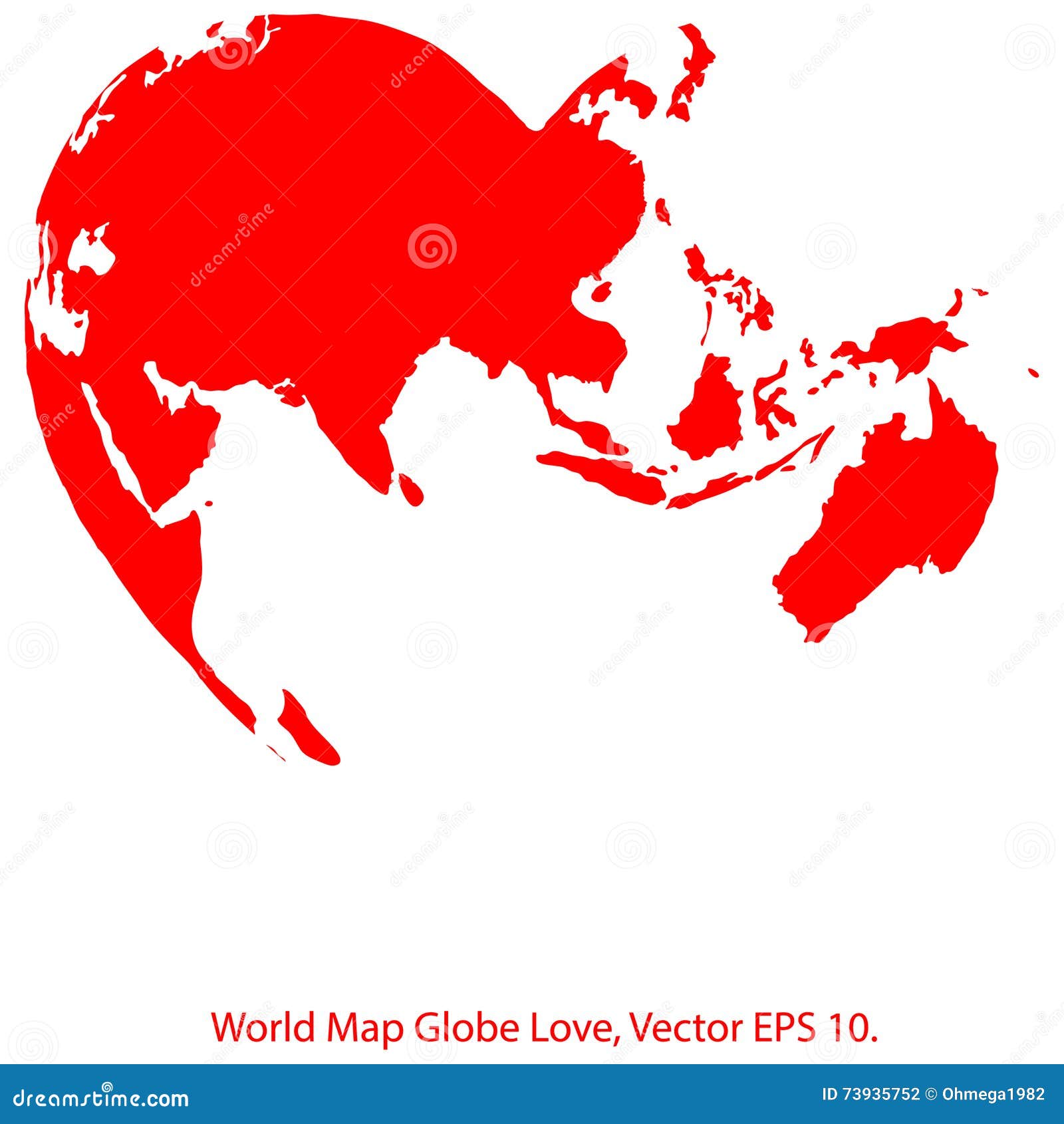 Heart World Map Globe Vector Illustrator, EPS 10. Stock Vector ...