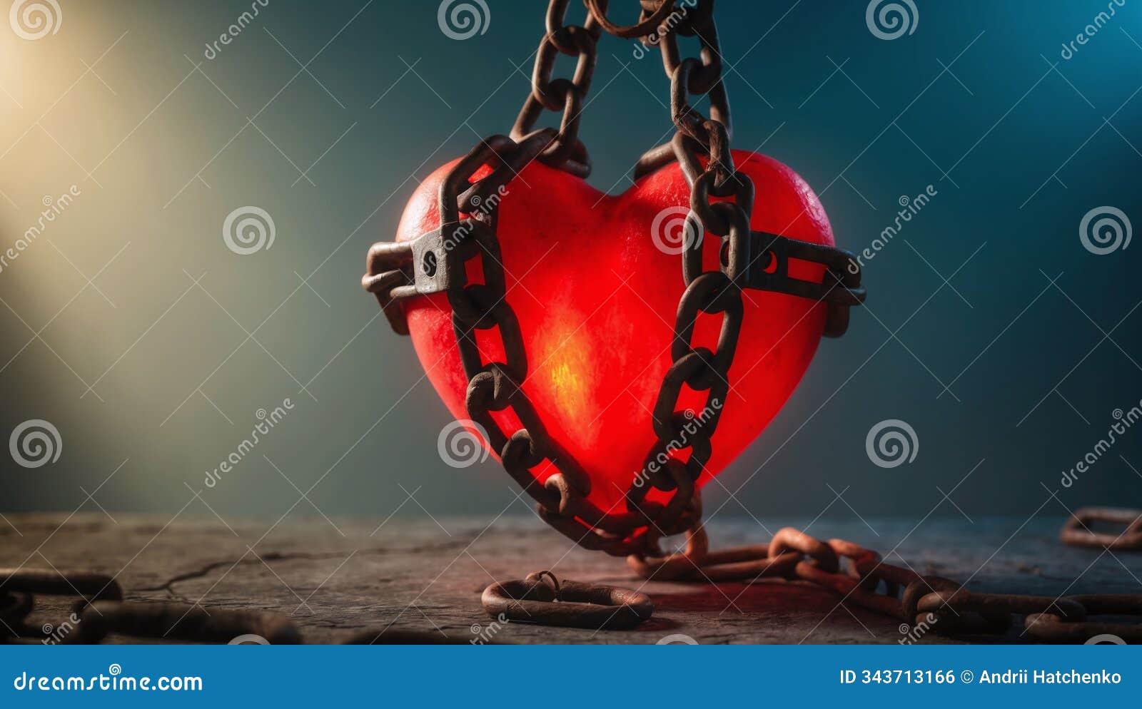 A Heart Wrapped In Colorful Flower Petals, Papercraft, On Blue Turquise ...