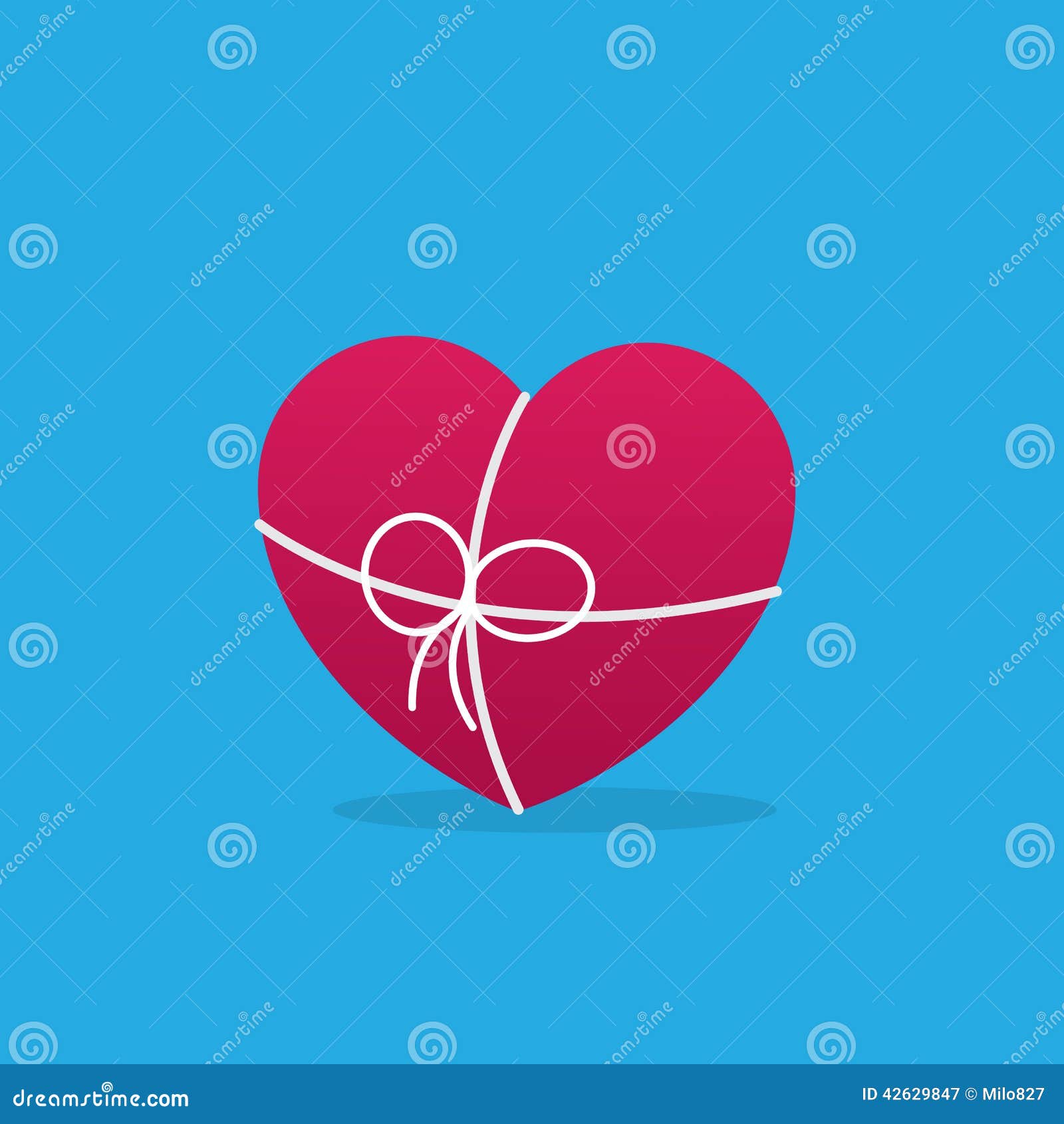 Heart Wrapped String stock vector. Illustration of cute - 42629847