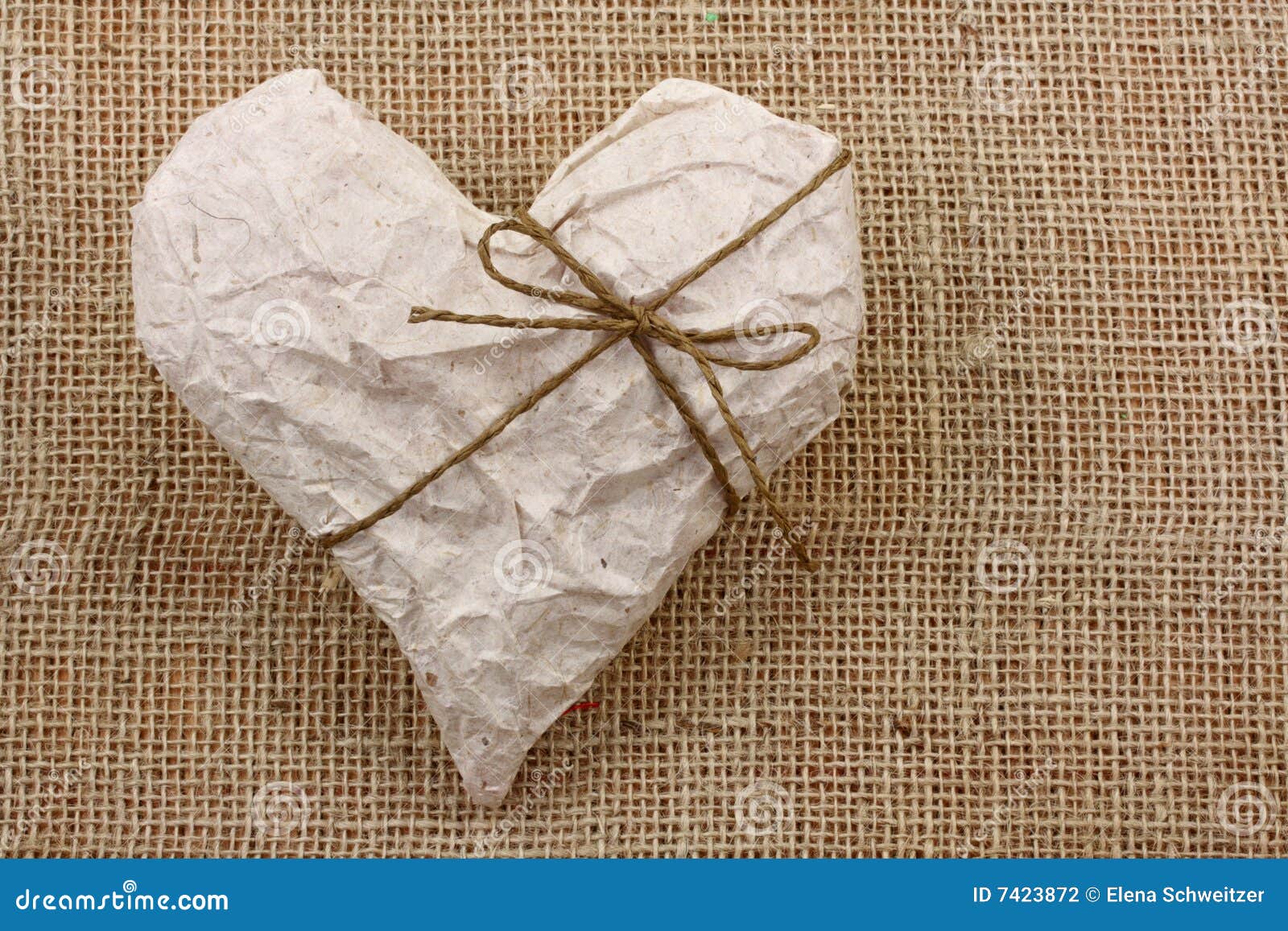 Heart in Wrapping Paper stock photo. Image of fiber, romantic - 7423872