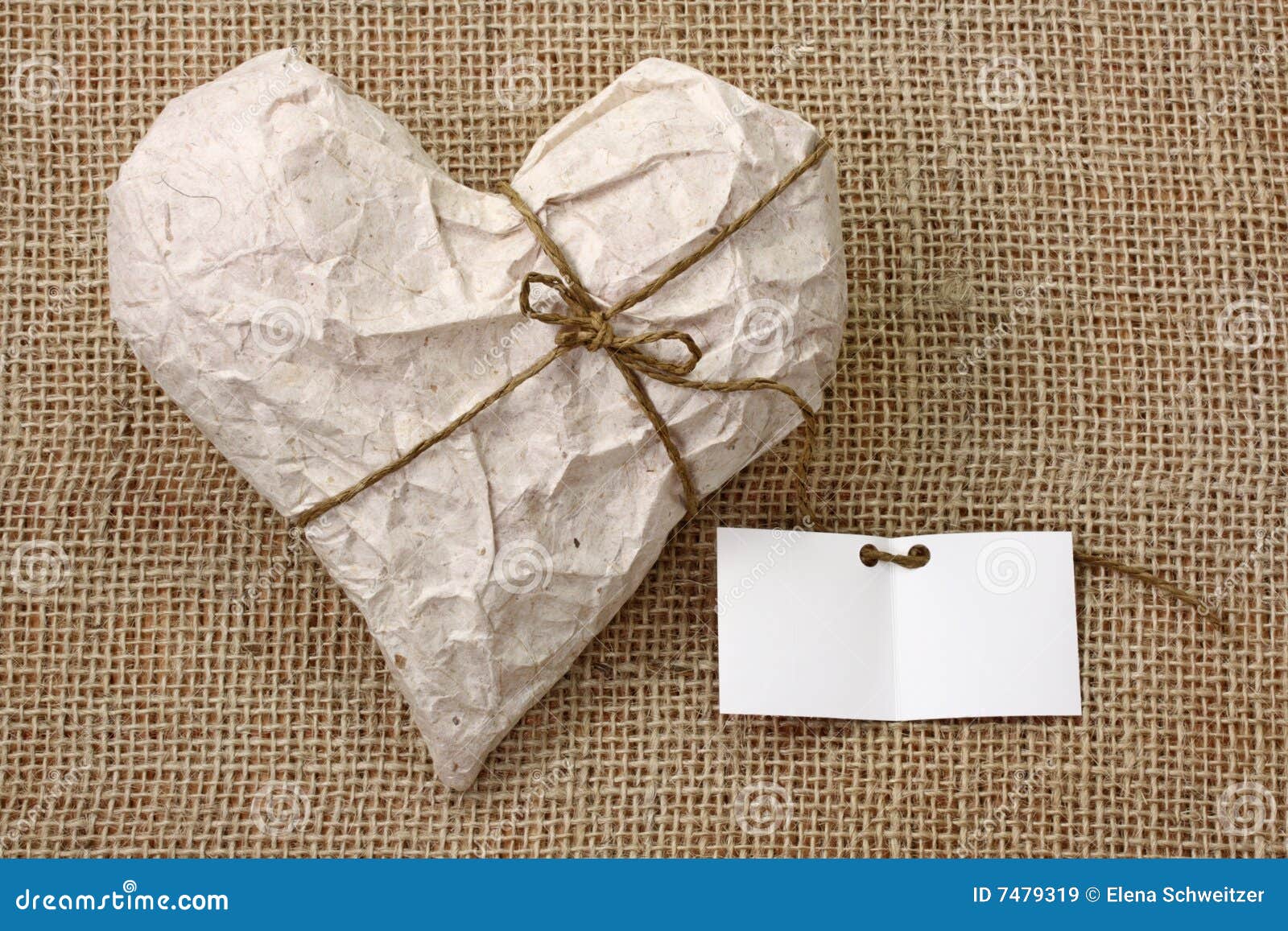 Heart in Wrapping Paper stock image. Image of brown, love - 7479319