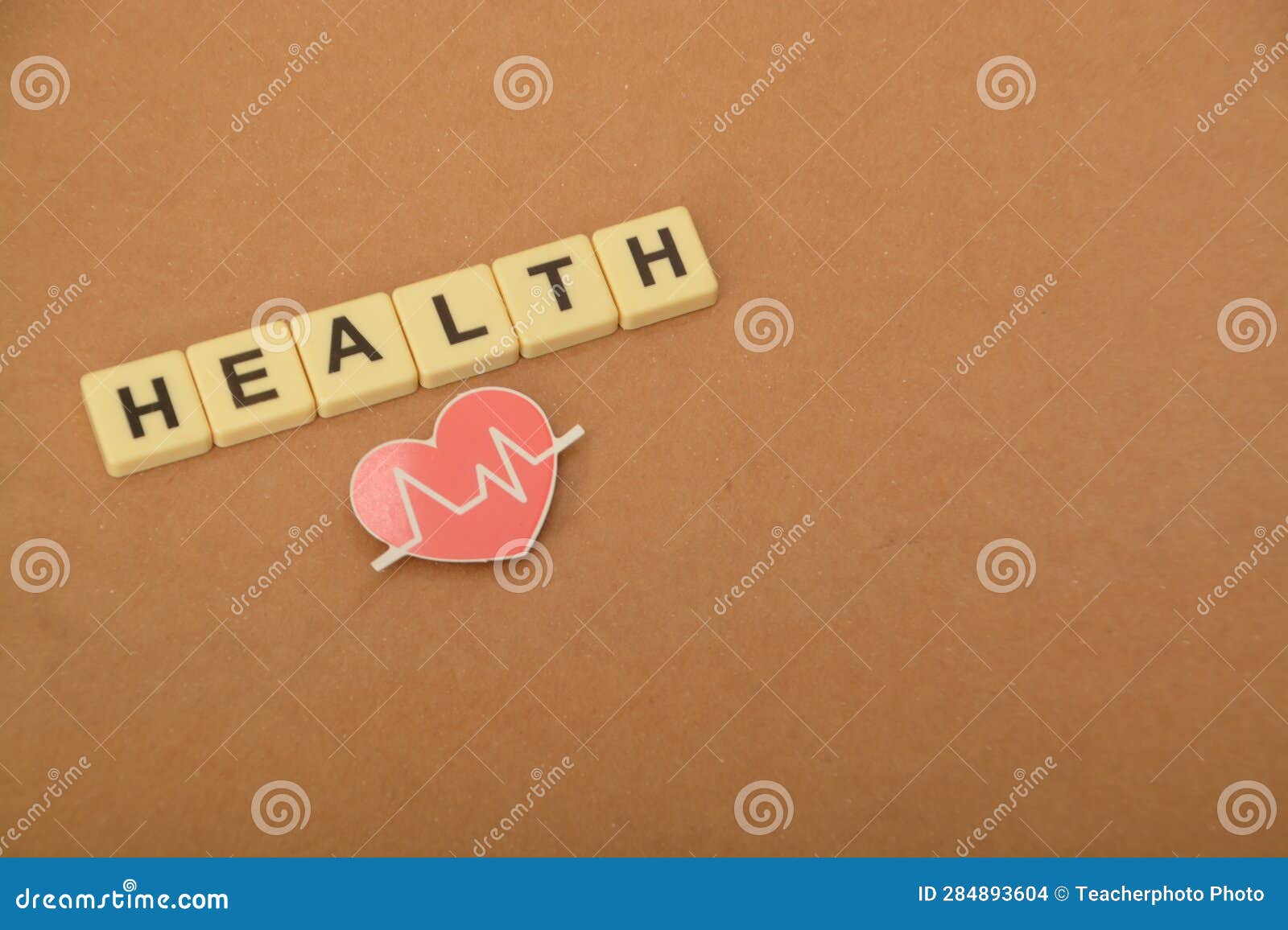 Heartbeat and Alphabet Letters with Text HEALTH Stock Photo - Image of ...