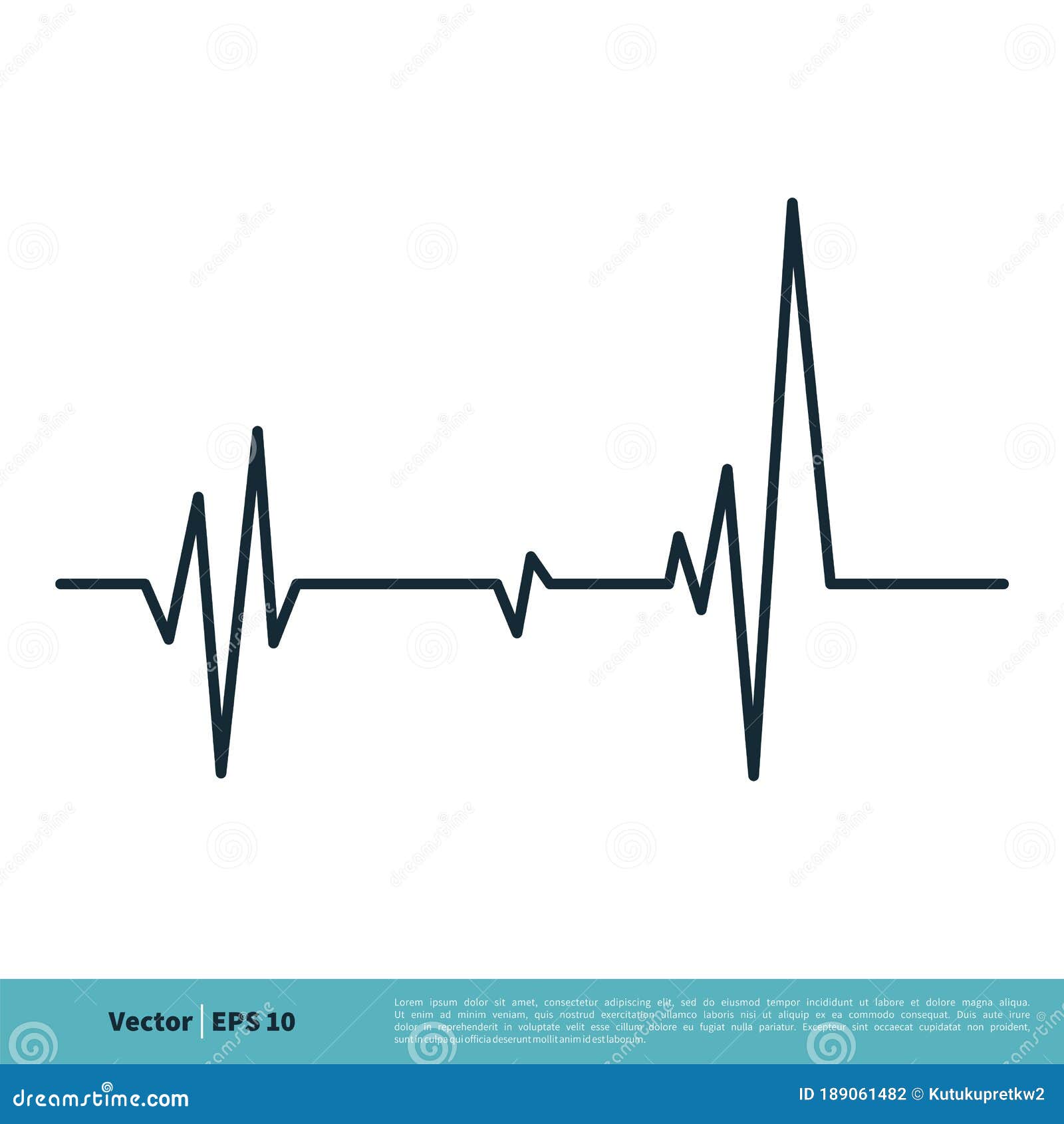 Heartbeat Cardiogram Icon Vector Logo Template Illustration Design ...