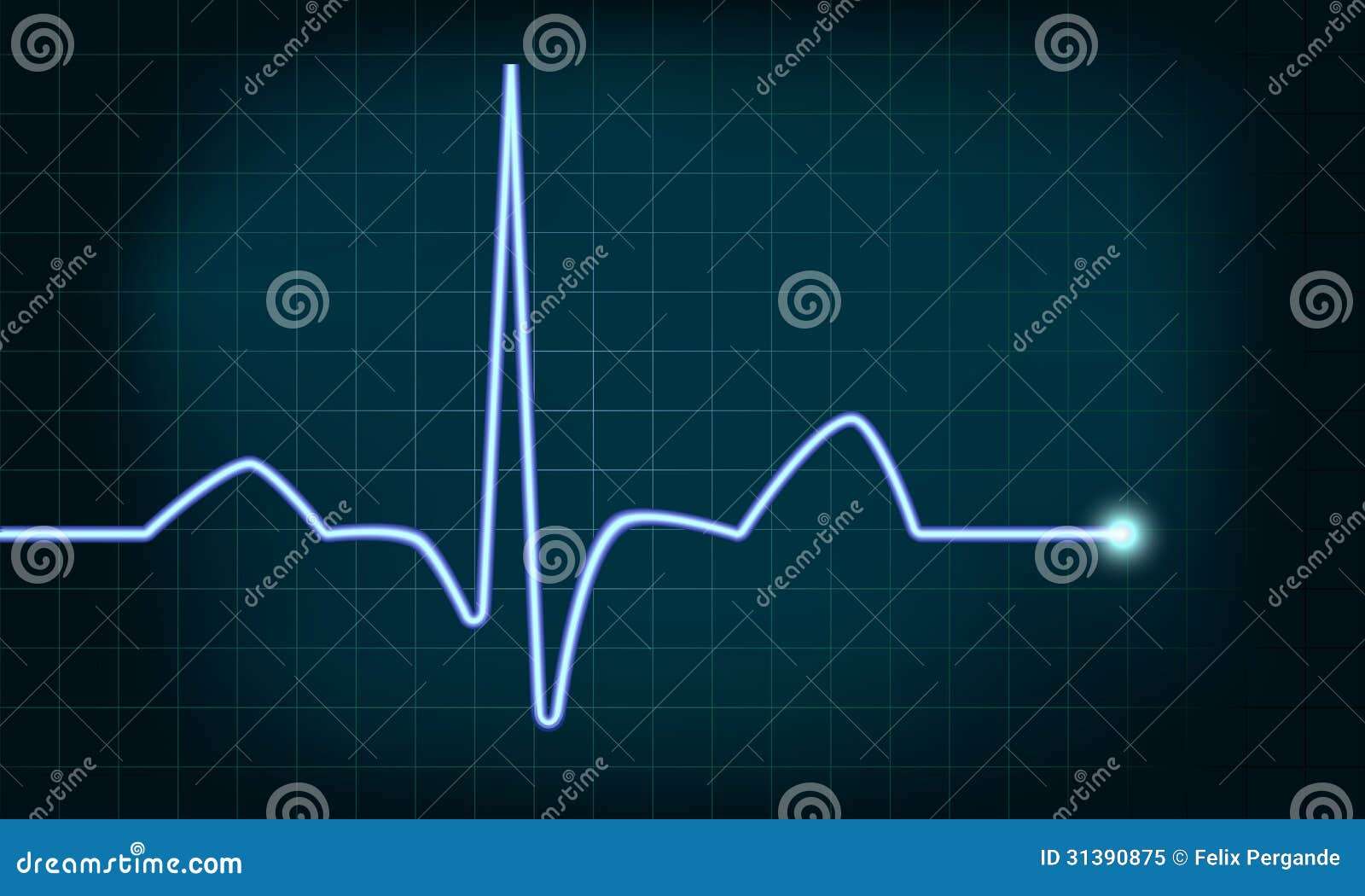 Heartbeat curve stock vector. Illustration of graph, examination - 31390875