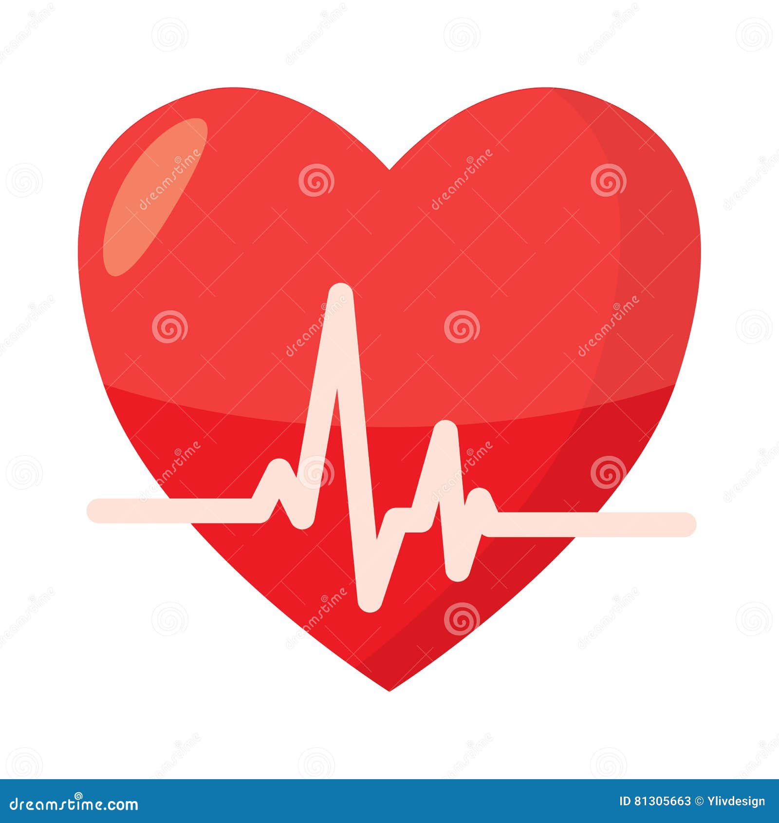 Heartbeat Icon in Cartoon Style Stock Vector - Illustration of ...