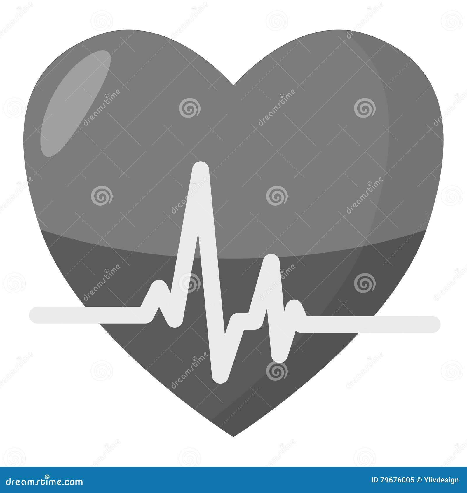 Heartbeat Icon, Gray Monochrome Style Stock Vector - Illustration of doctor, blood: 79676005