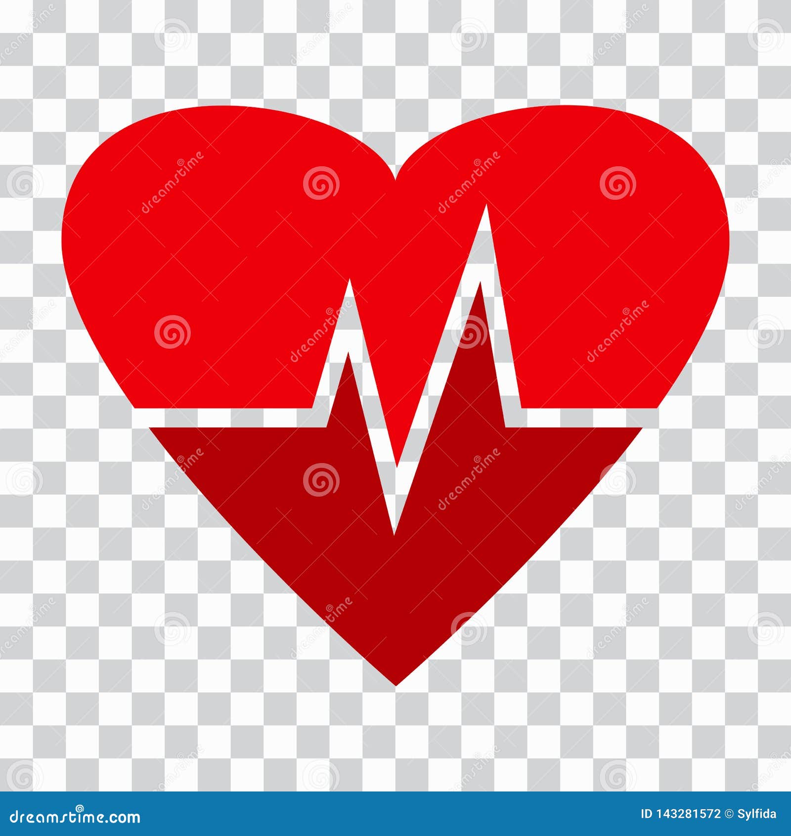 Heartbeat Icon. Red Heart with Beat Pulse. Medical Symbol. Vector ... Heartbeat Icon. Red Heart with Beat Pulse. Medical Symbol. Vector ...