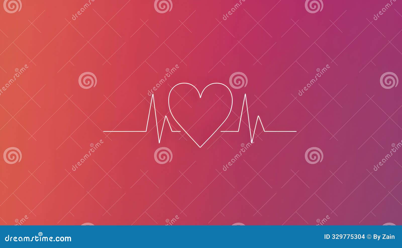 Heartbeat Line Forming Heart Shape in Neon Light Stock Illustration ...